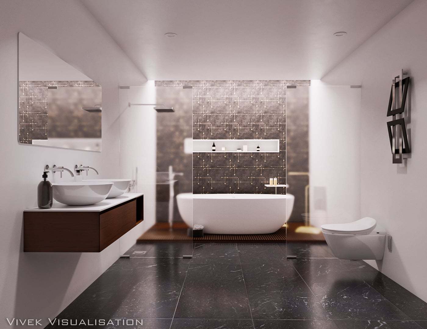 Master bathroom concept render. My 3d interior work. | Scrolller