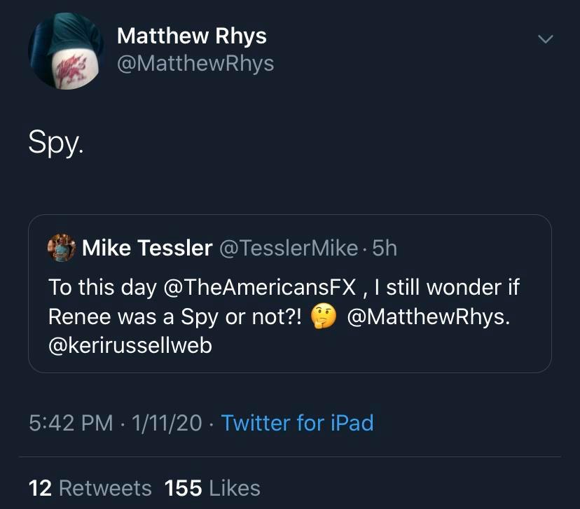 Matthew Rhys reveals his take on Renee | Scrolller