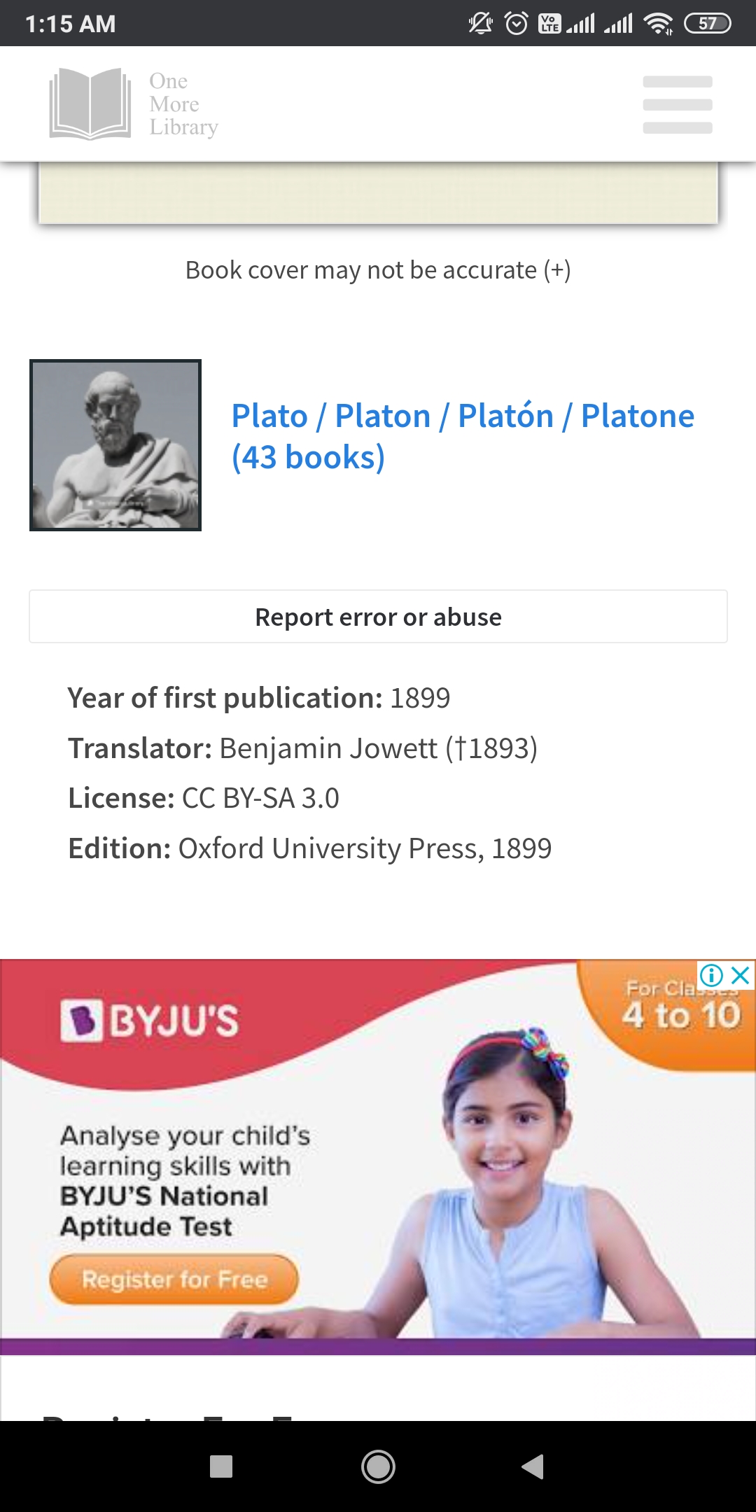 Me trying to download "The Dialogues of Plato" so that I don't have to buy a course. Byju's ...