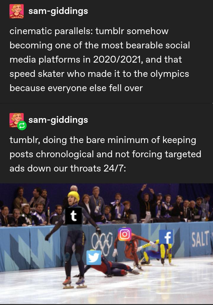 Meanwhile YouTube is so far back they're off-screen | Scrolller