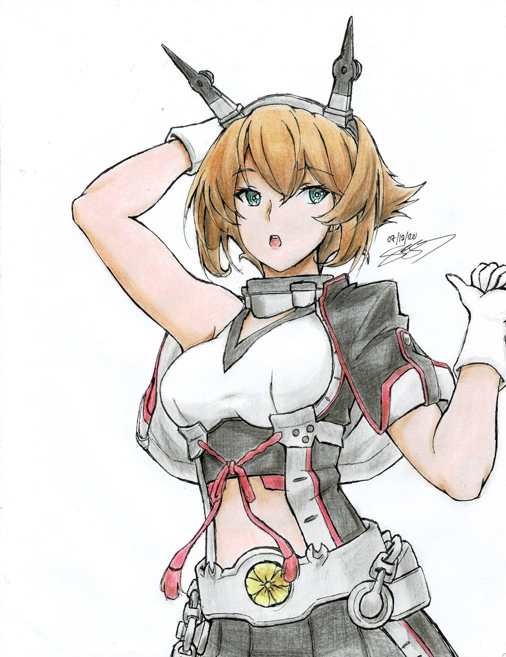 [Media]Colored Version of my Mutsu Fanart I made for her birthday! | Scrolller