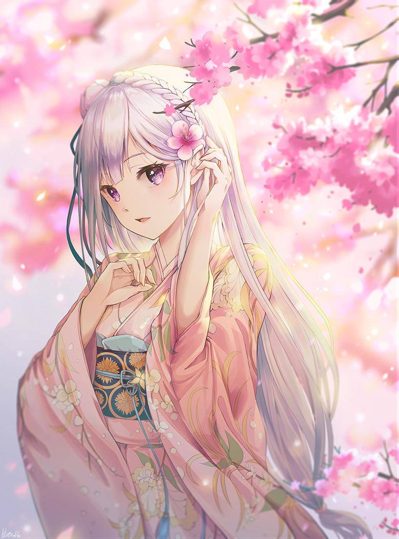 [Media] Emilia between cherry blossoms | Scrolller
