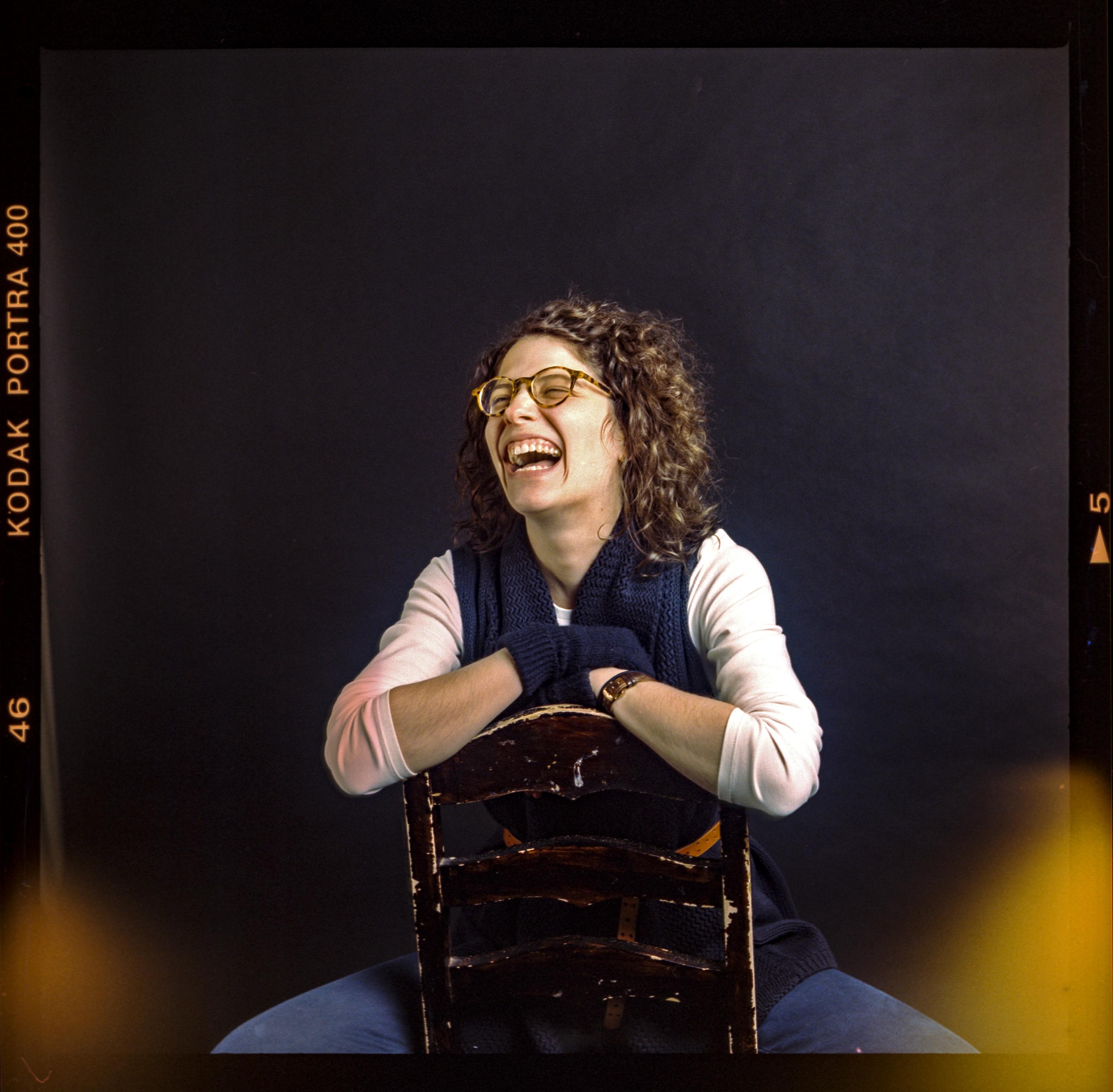 Mia amica Alessandra Potenza with a light leak [Yashicaflex with Portra 400] | Scrolller