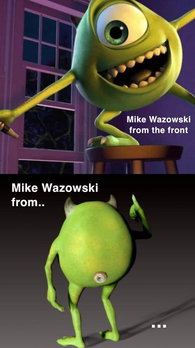 Mike Wazowski from the back | Scrolller