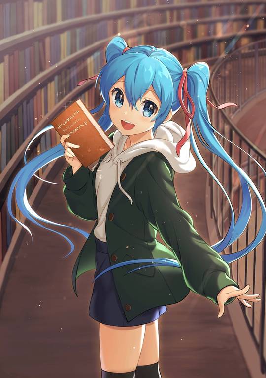 Miku at the Library | Scrolller
