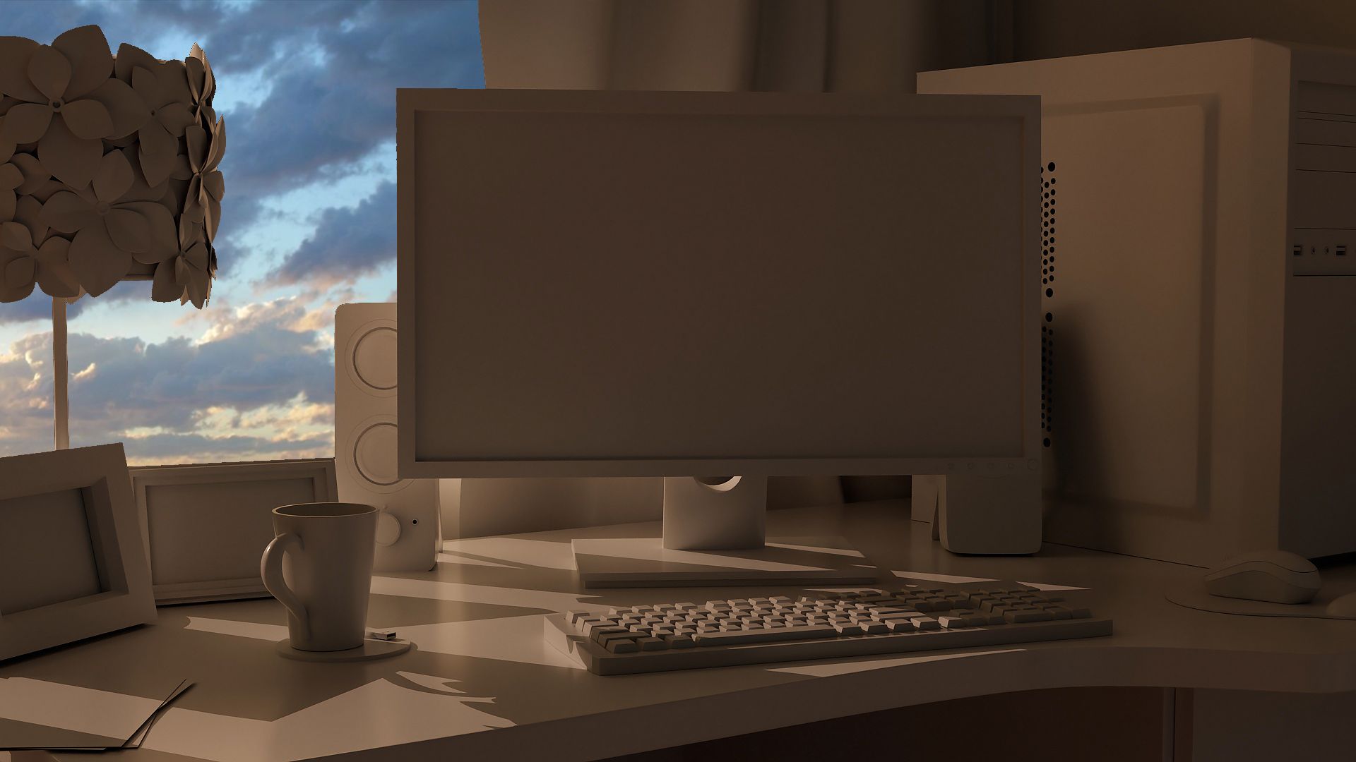 Mini Quarantine Project: Desk Scene (no texture) | Scrolller