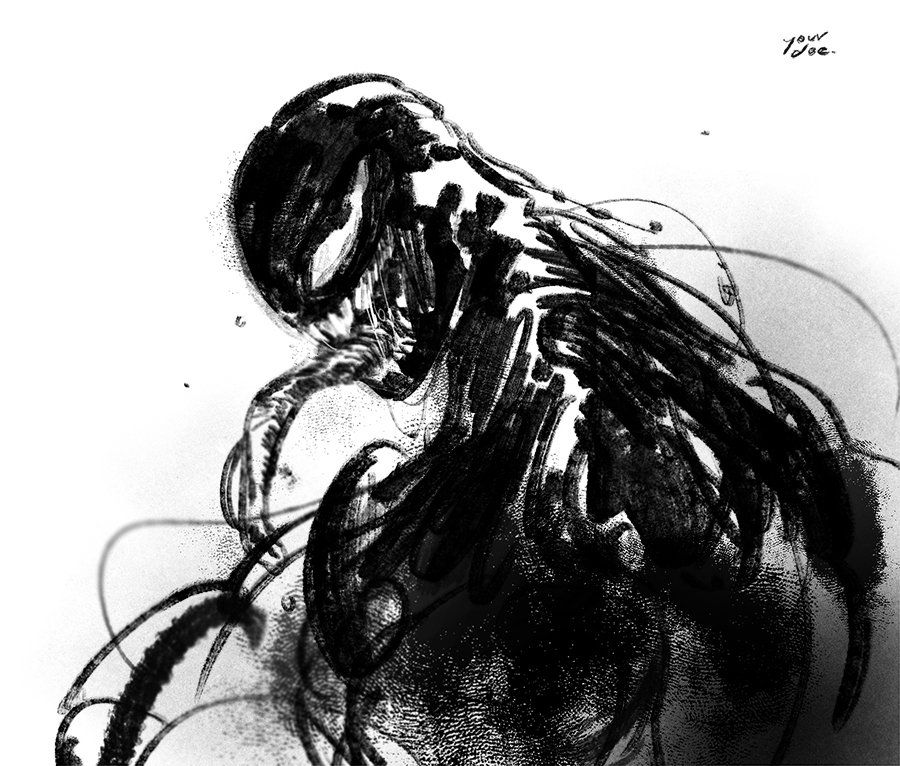 Minimalist Venom art by @_yourdoc | Scrolller