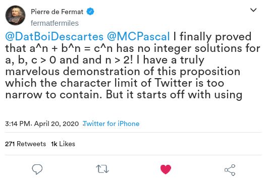 Modern day Fermat | Scrolller