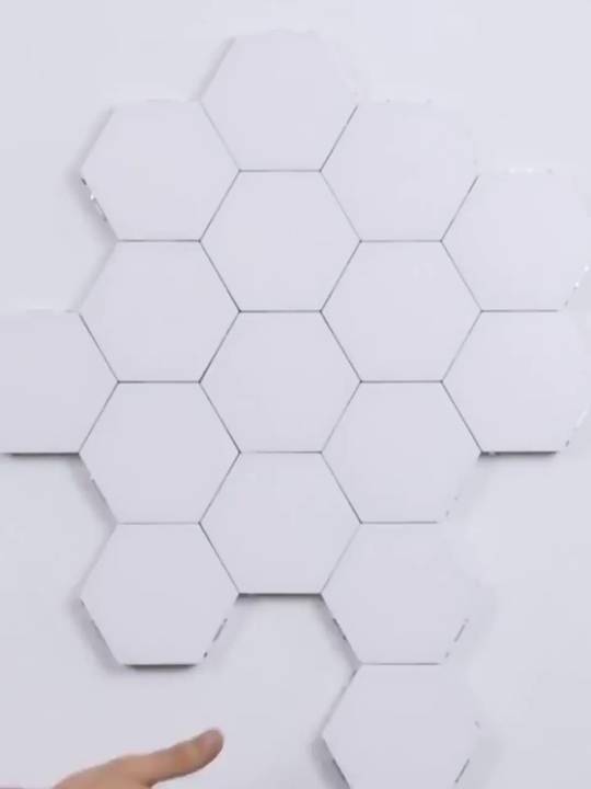 Modular hexagonal touch light. | Scrolller