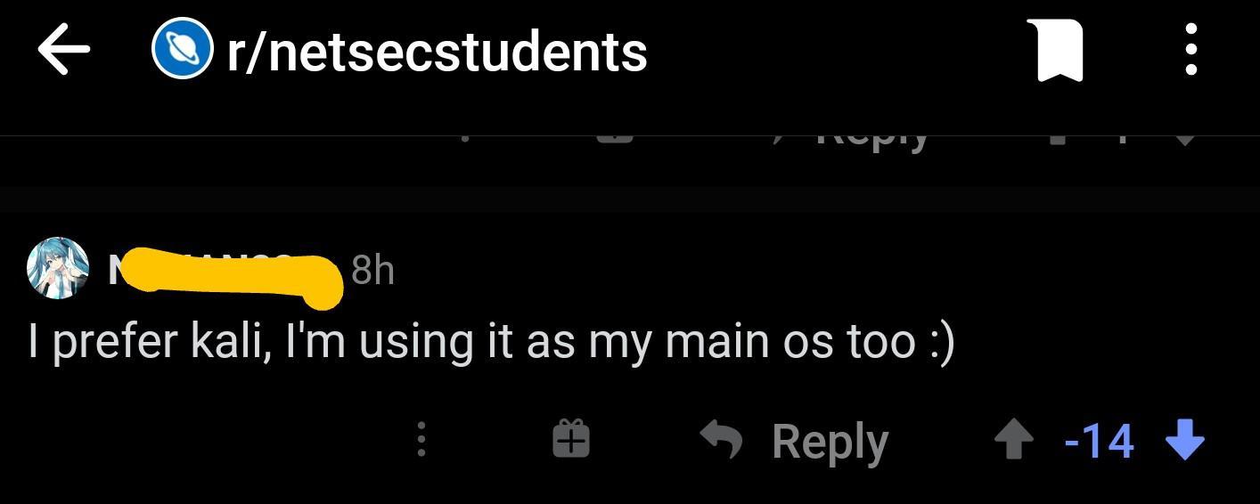 Mom just use Kali, it's the best OS... | Scrolller