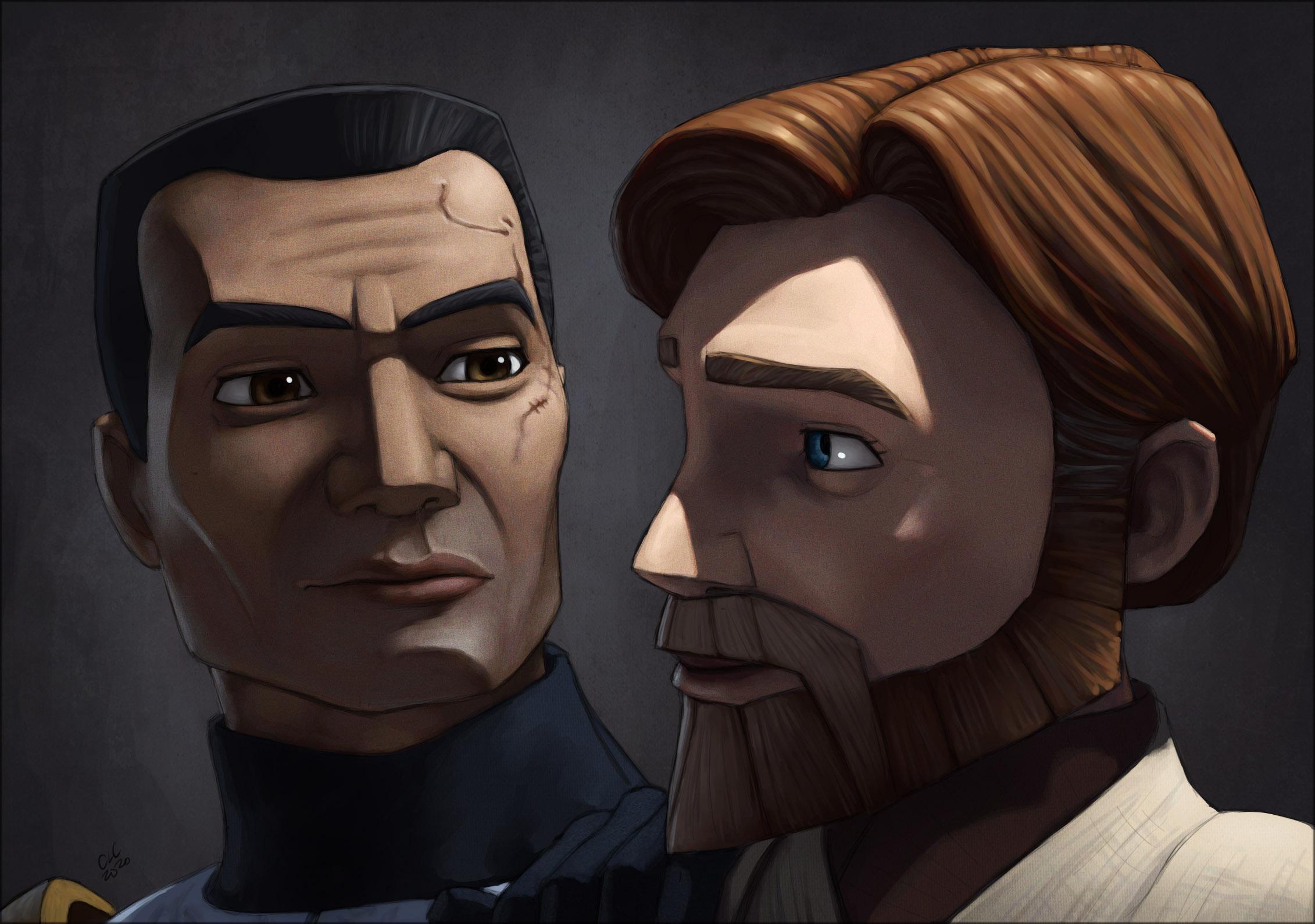 More practice drawing TCW style - General Kenobi and Commander Cody | Scrolller