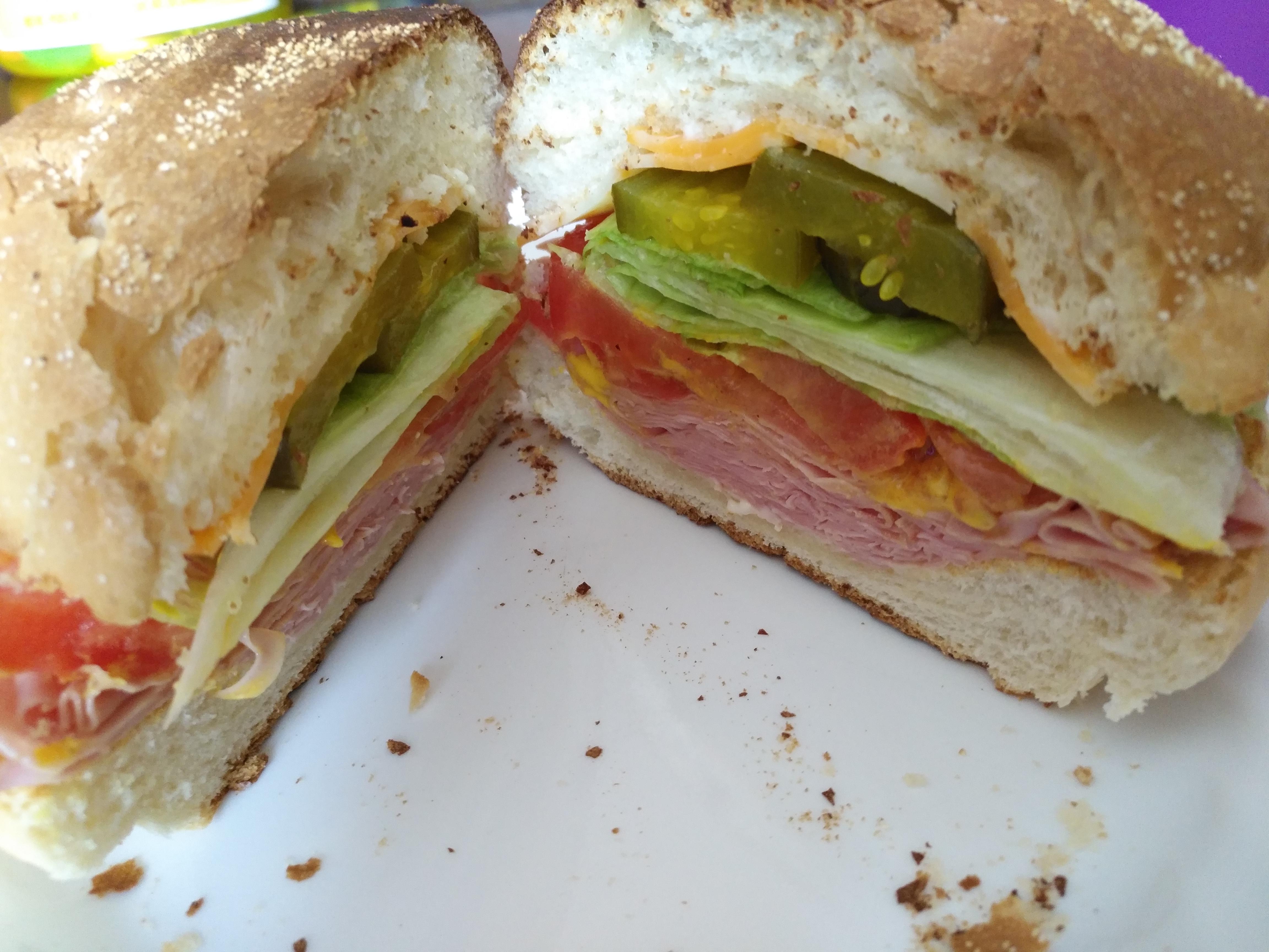 Mortadella on a kaiser. Basic but good. | Scrolller