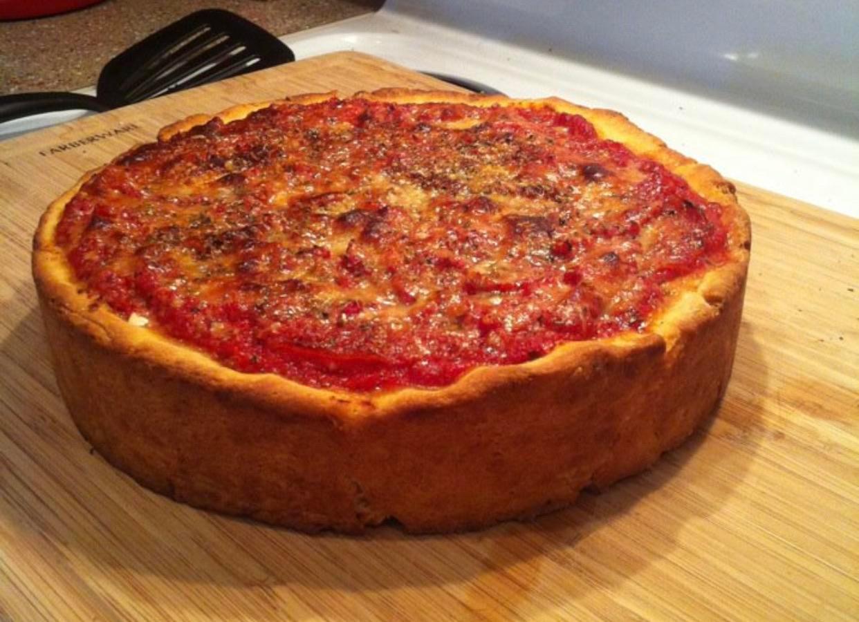 My attempt making a Chicago style deep dish pizza | Scrolller