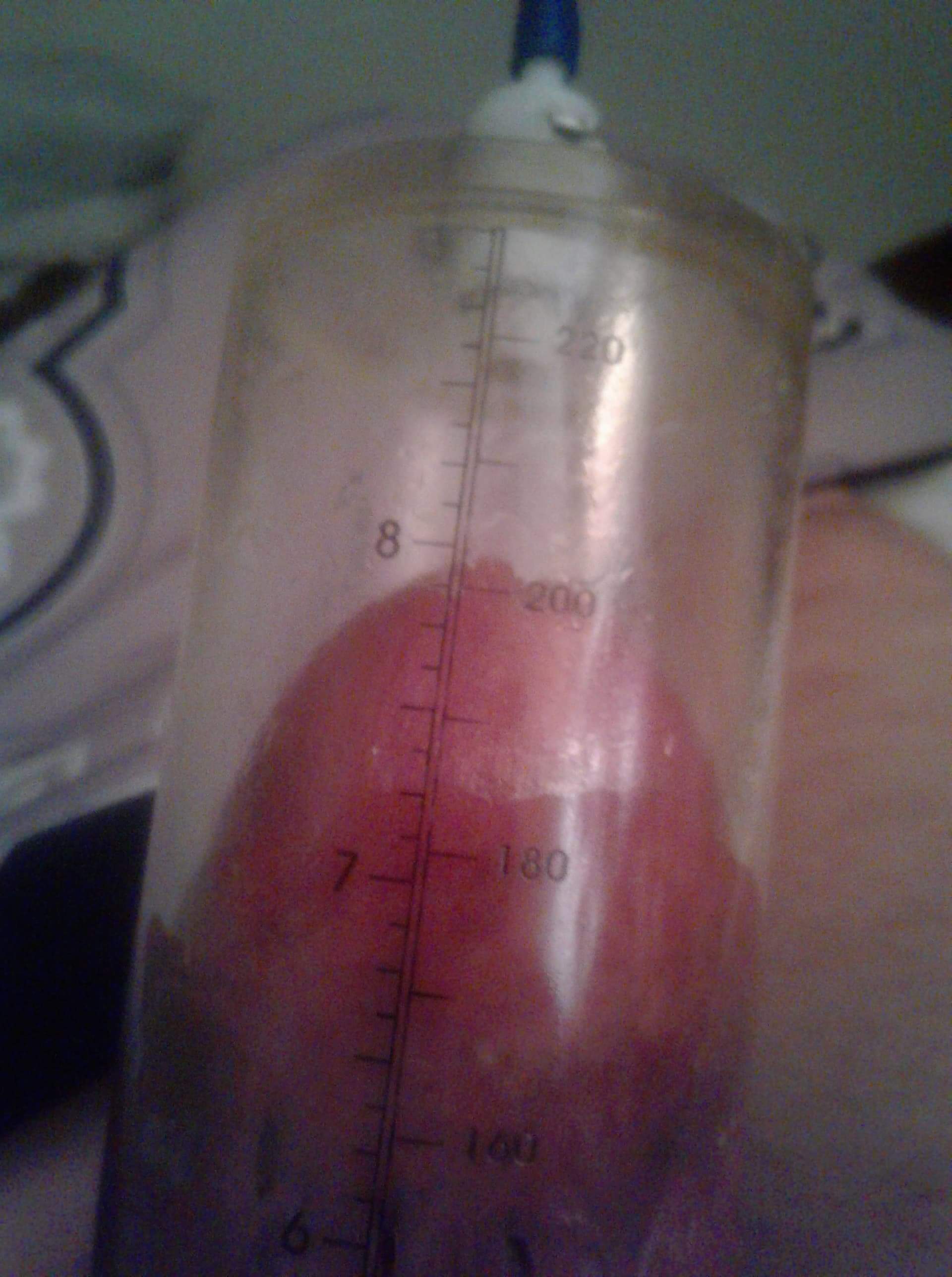 My cock hitting the 8" mark on my 2" X 9" tube. | Scrolller