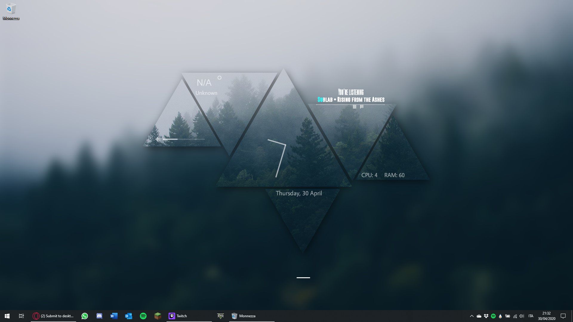 My desktop made with rainmeter's skins | Scrolller