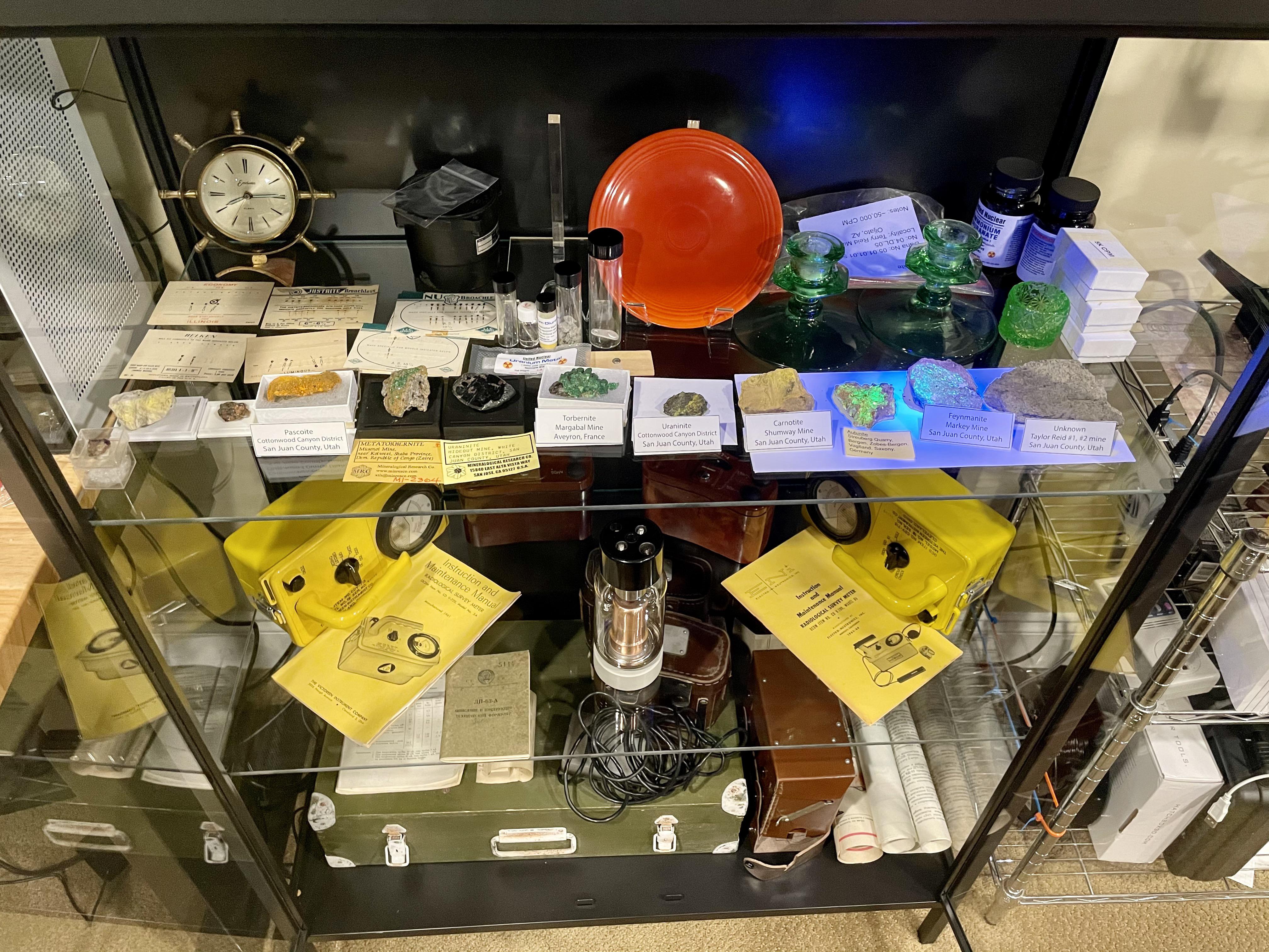 My display case of radioactive items. | Scrolller