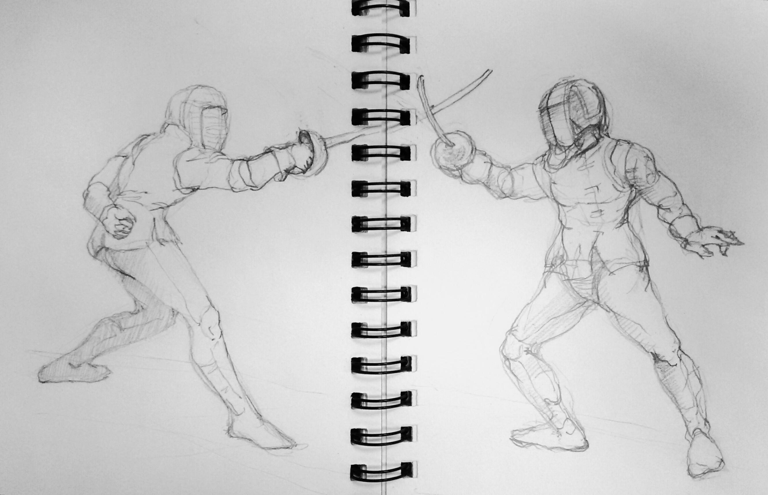 My drawing about fencing. Is it interesting/ possible to posting ? | Scrolller