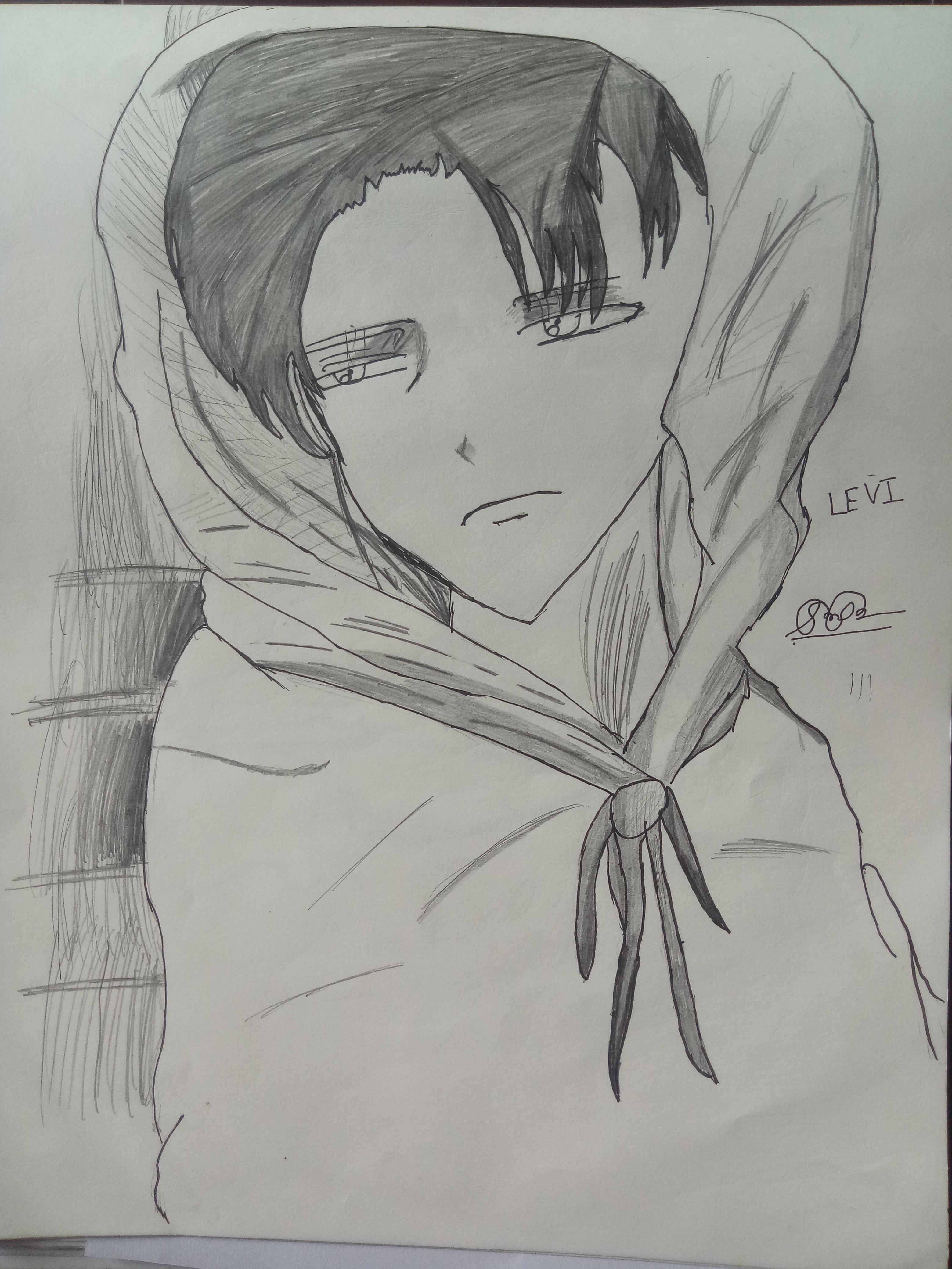 My drawing of Levi ackerman | Scrolller