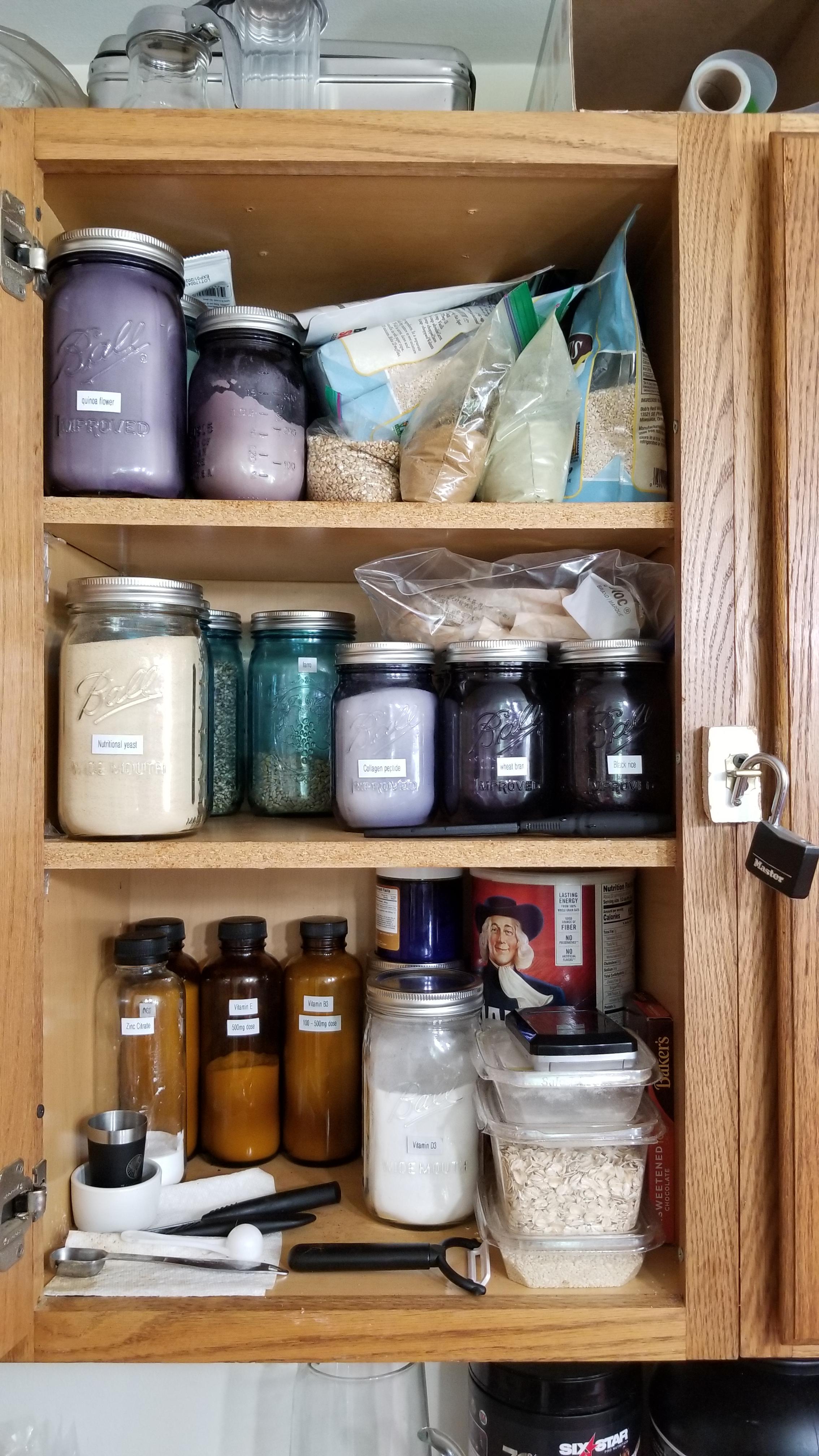 My dry ingredient collection has grown a bit. Focusing on vitamins lately while slowly moving ...