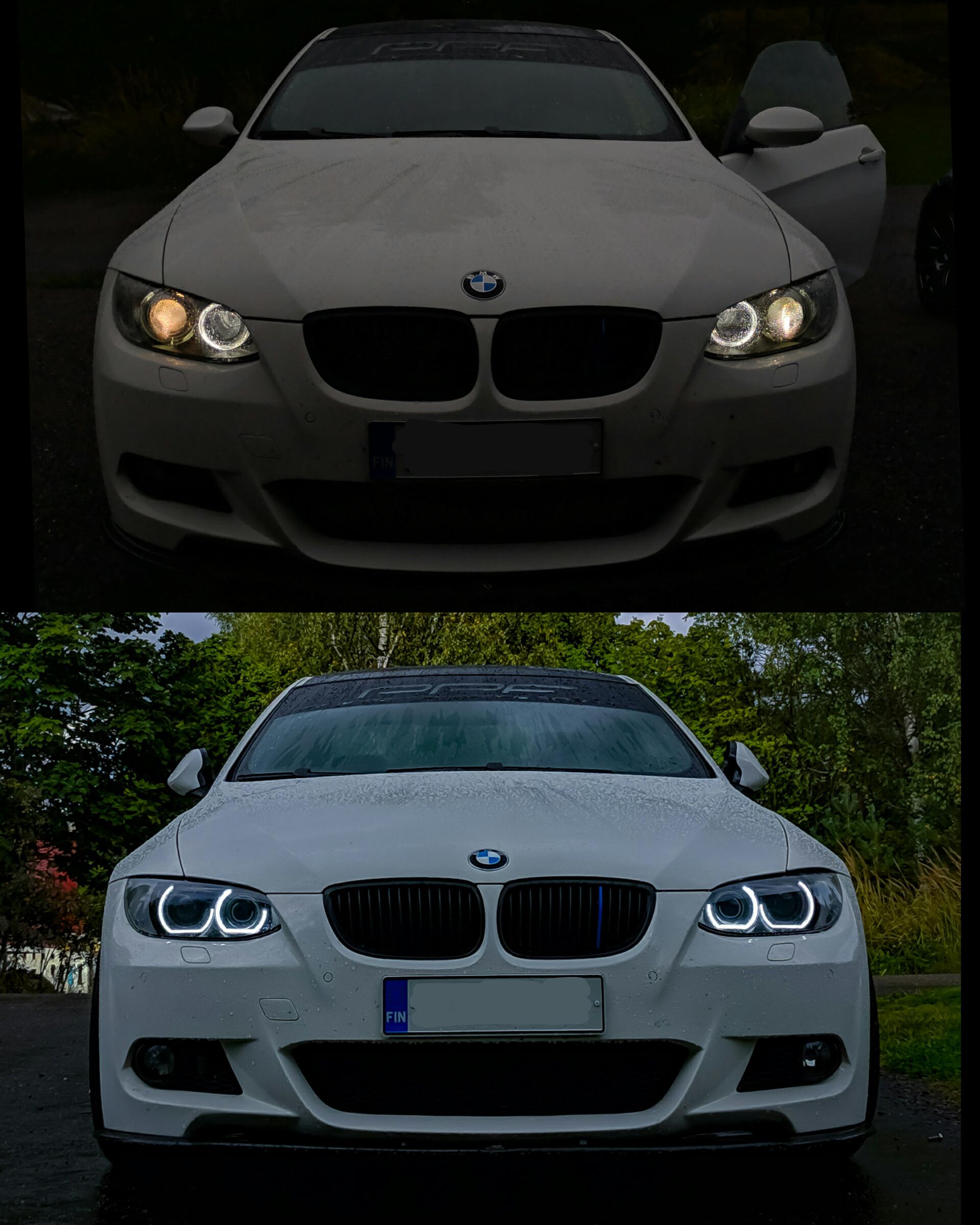 My e92 got its new eyes today (before/after) | Scrolller