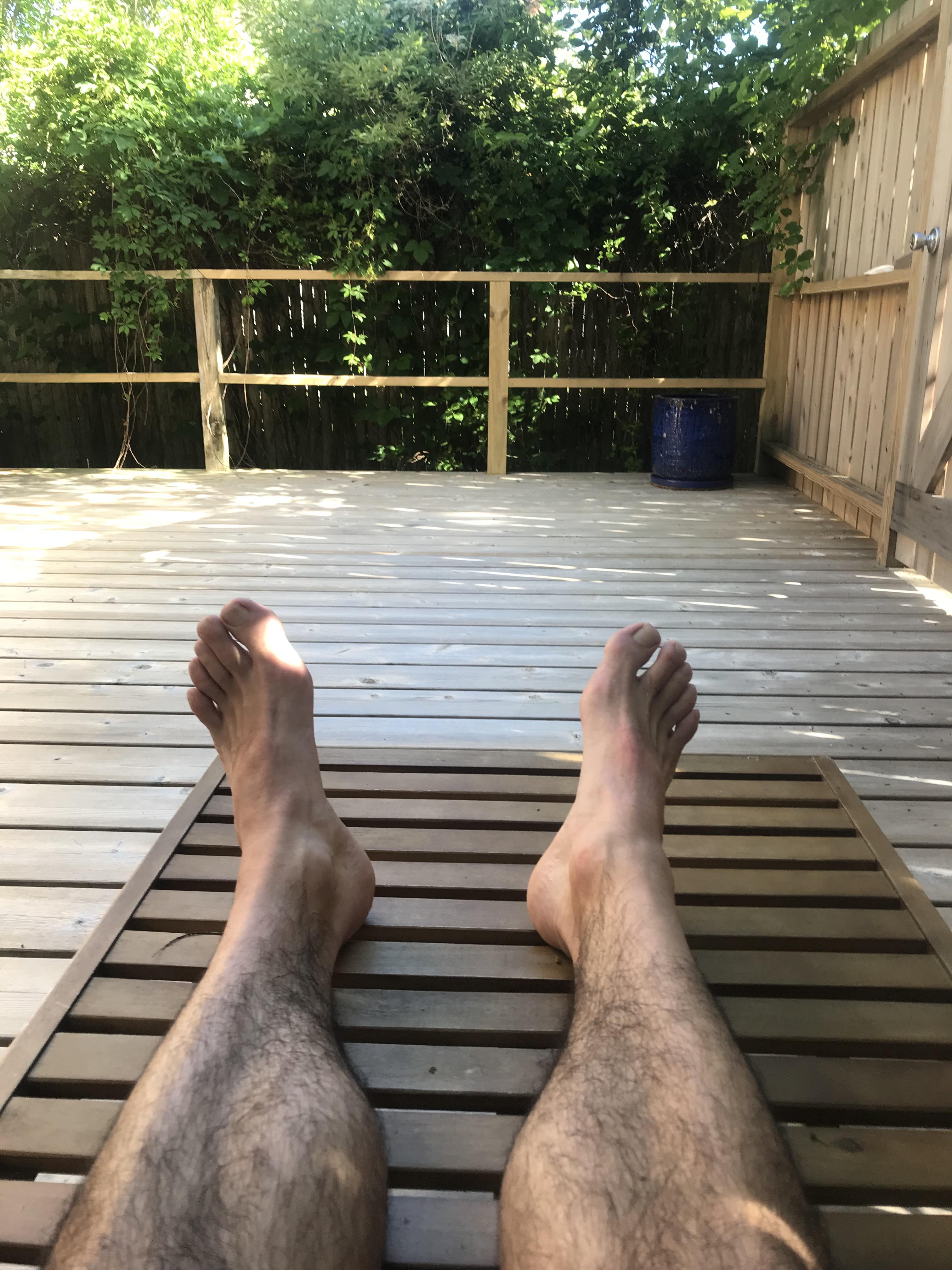 My feet on the deck | Scrolller