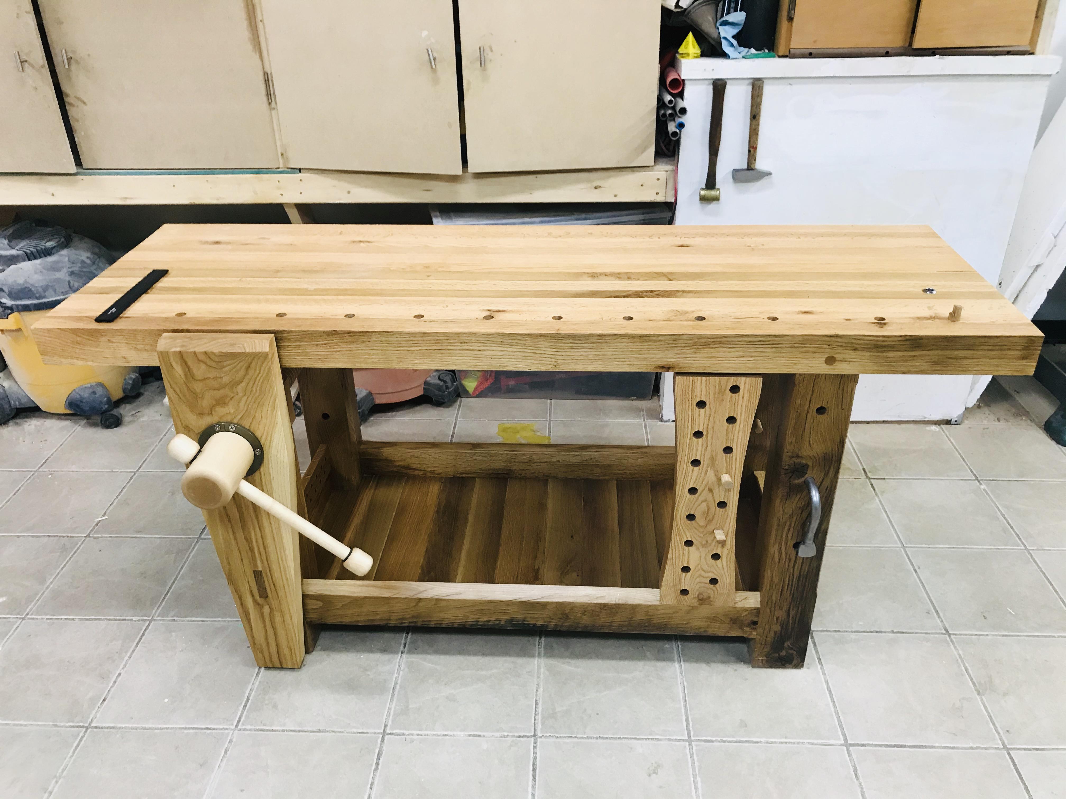 My finally finished workbench- thanks Christopher Schwartz | Scrolller