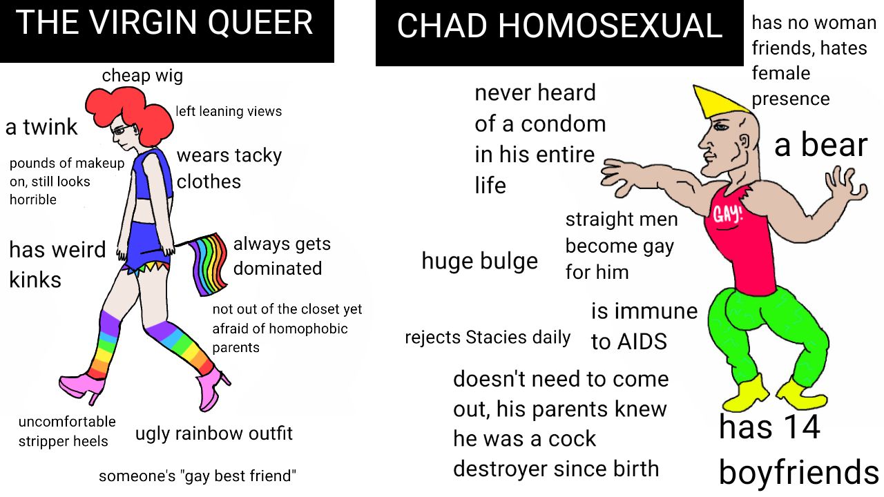 my first attempt at virgin vs chad | Scrolller