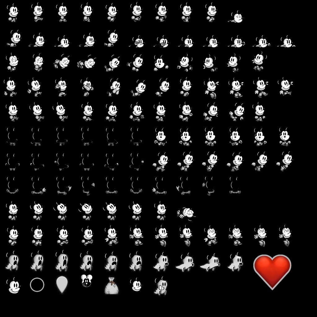 My first custom character: Mickey Mouse (black and white) | Scrolller