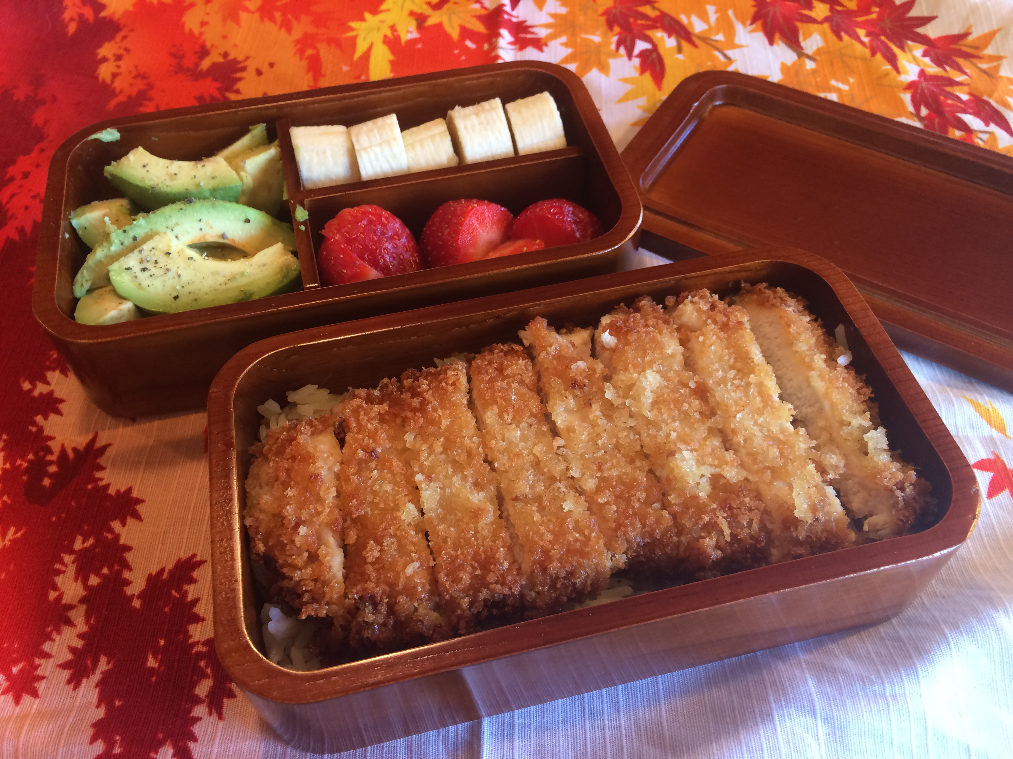 My First Ever Bento! (Chicken Katsu, Rice, and Fruits) | Scrolller
