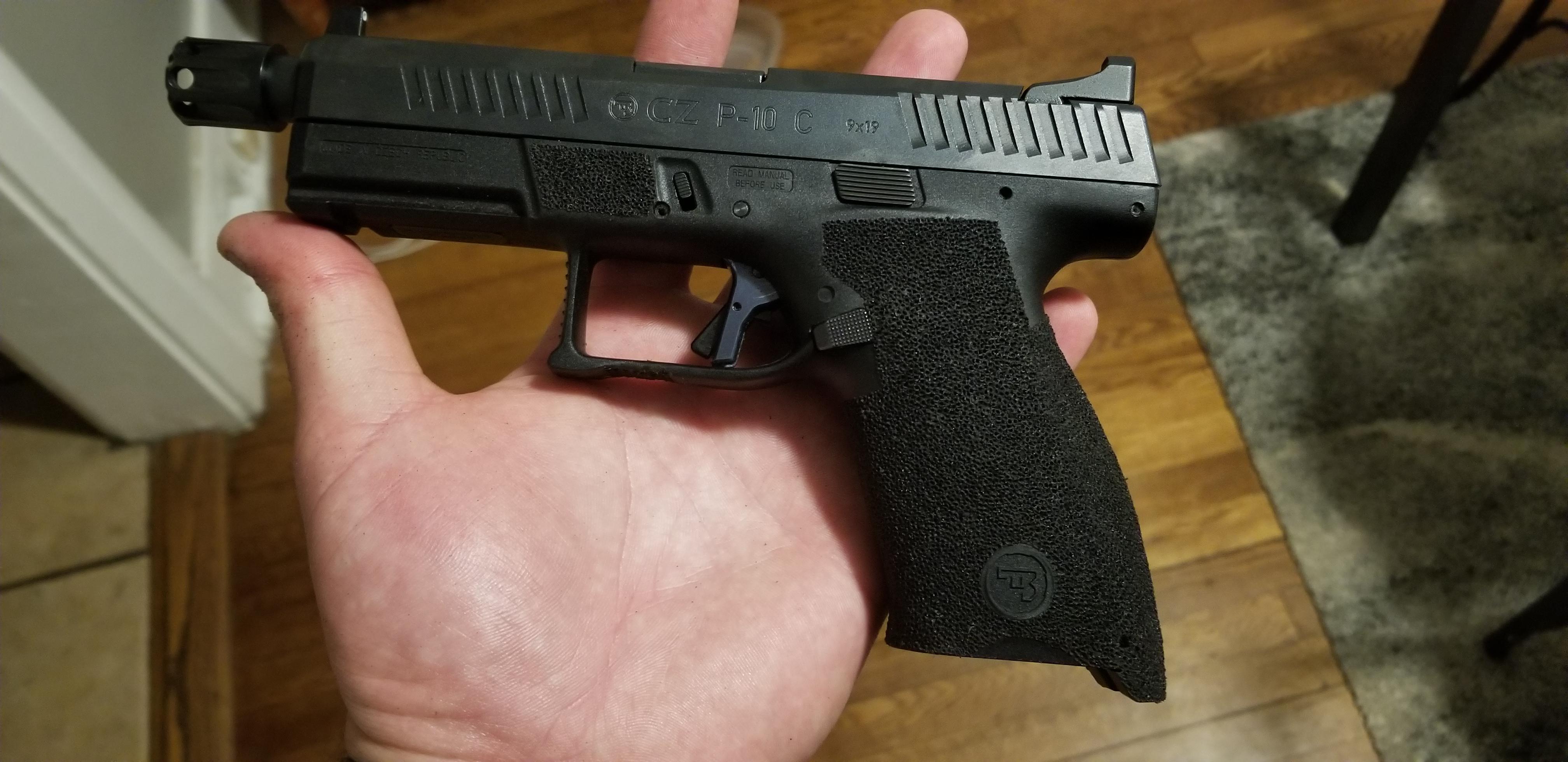 My first ever stipple job on my personal Cz P10c | Scrolller