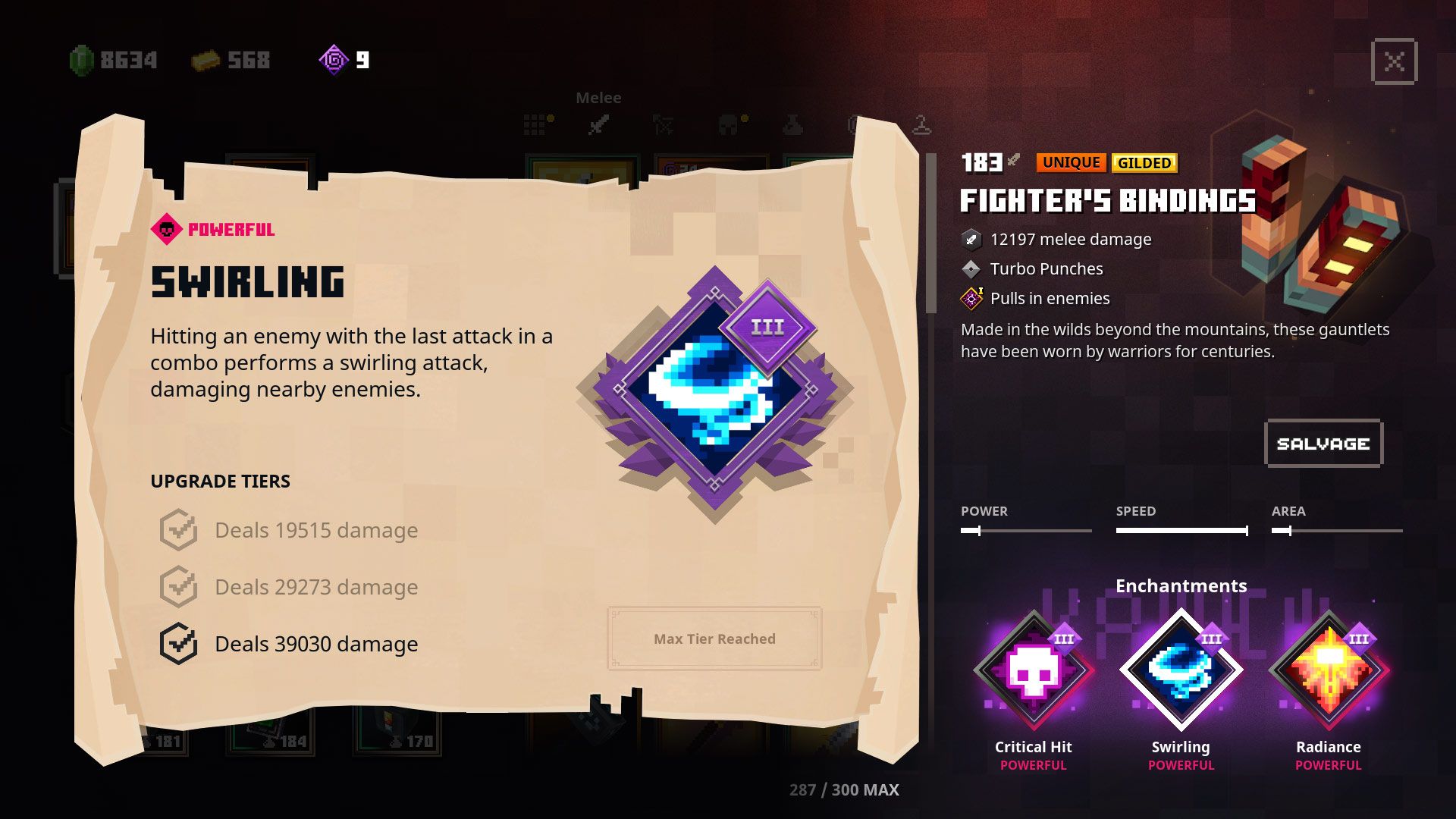 My first fighter's bindings unique/gilded | Scrolller