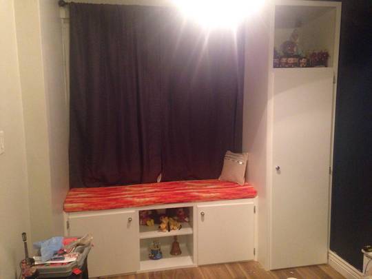 My first large project, a built-in window bench. | Scrolller