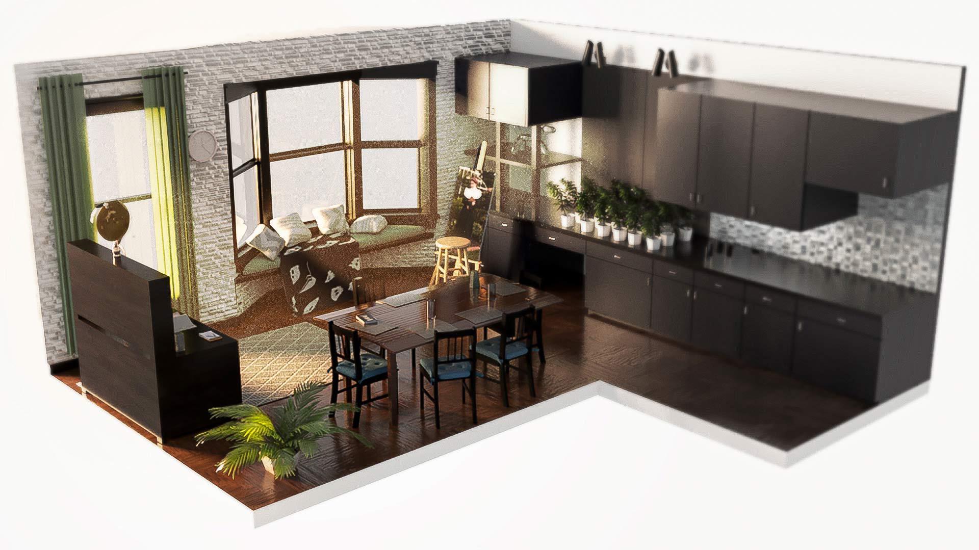 My first Maya model! (My apartment) | Scrolller