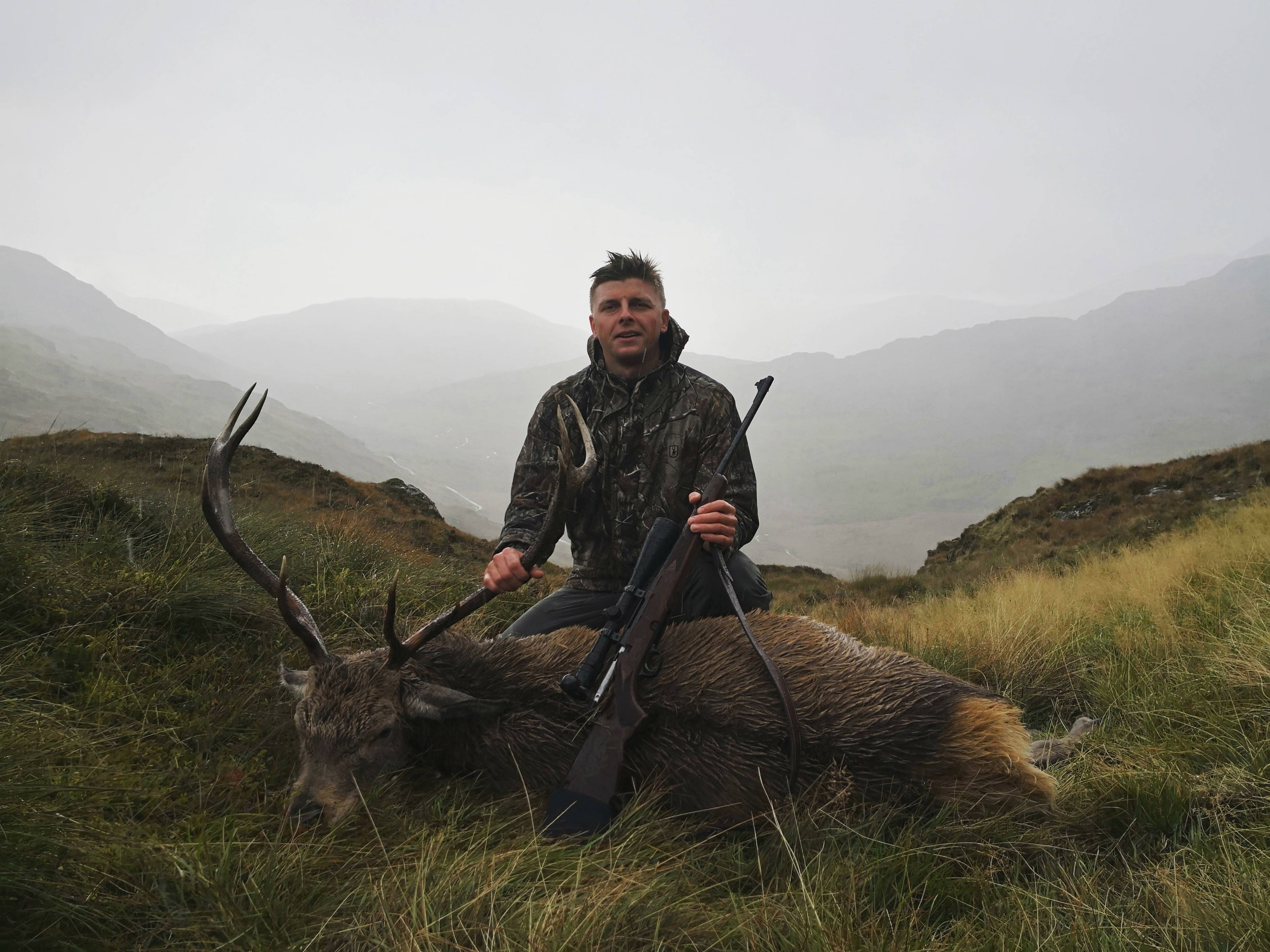My first stag in the scottish highlands! After 2 days of stalking and rain coming in sideways ...