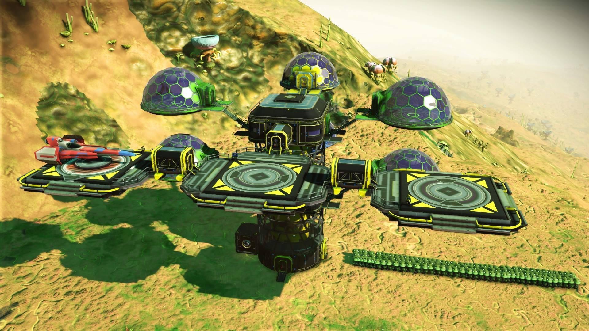 My floating double-platform, color-coded biodome farm | Scrolller