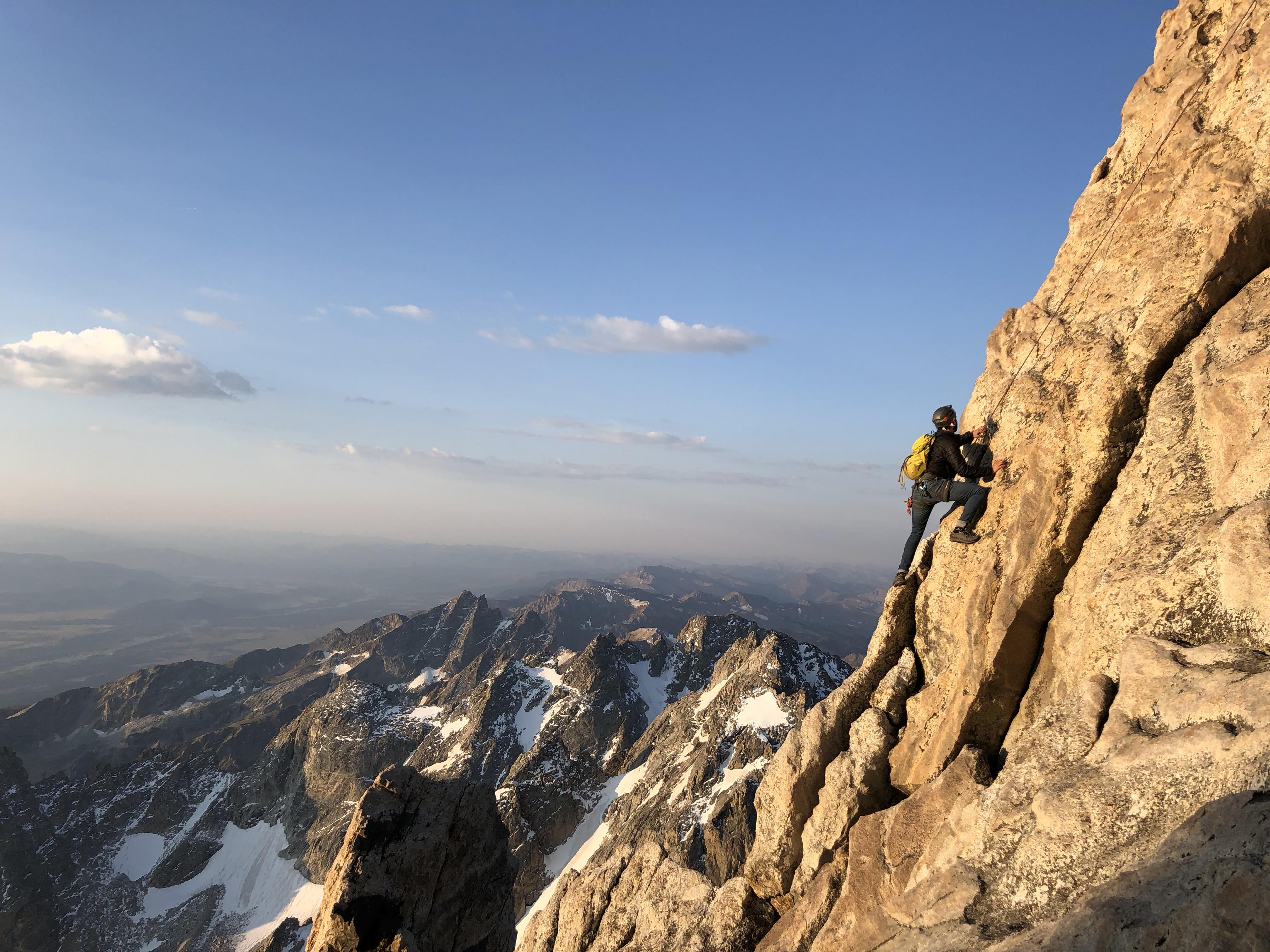 My friend on Carmen’s Pinnacle on the Grand Teton | Scrolller