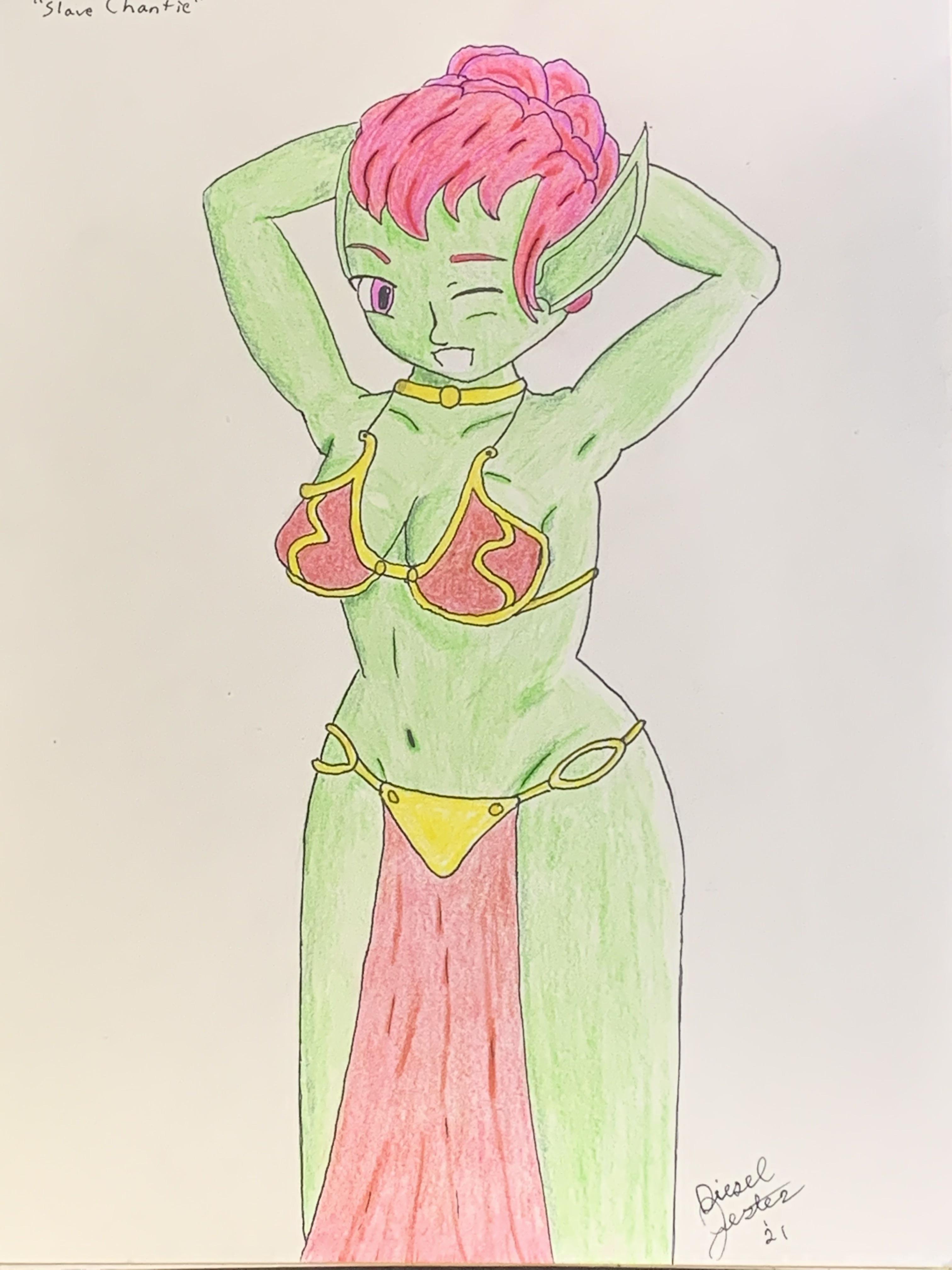 My Goblin OC in a Hutt Slave outfit (DieselJester) | Scrolller