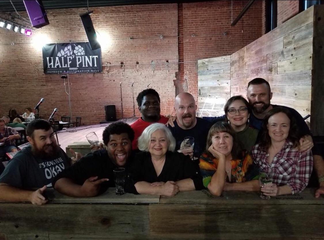 My Improv troupe pre-show tradition, group photo. | Scrolller
