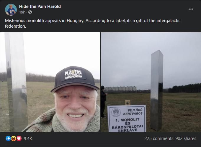 My man at the hungarian monolith | Scrolller