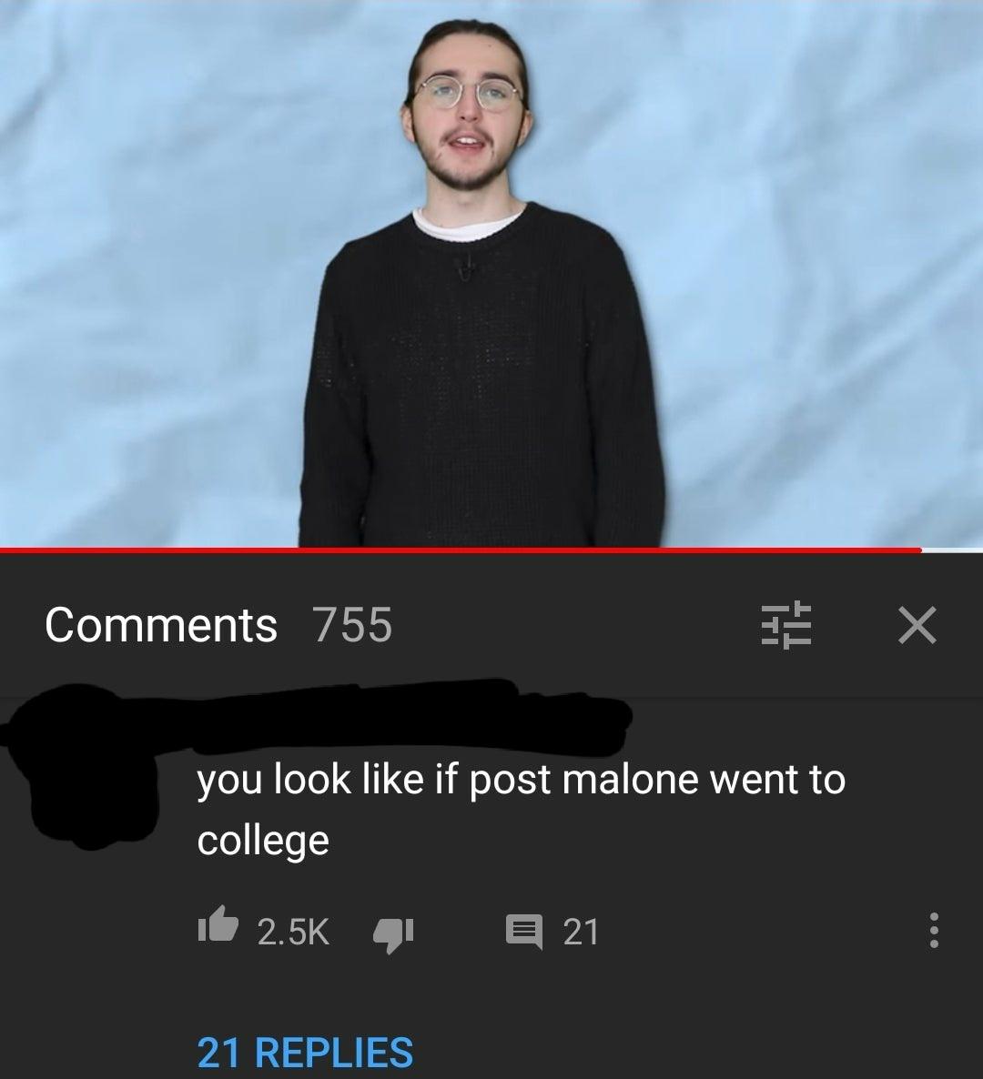 My mans is pre malone | Scrolller