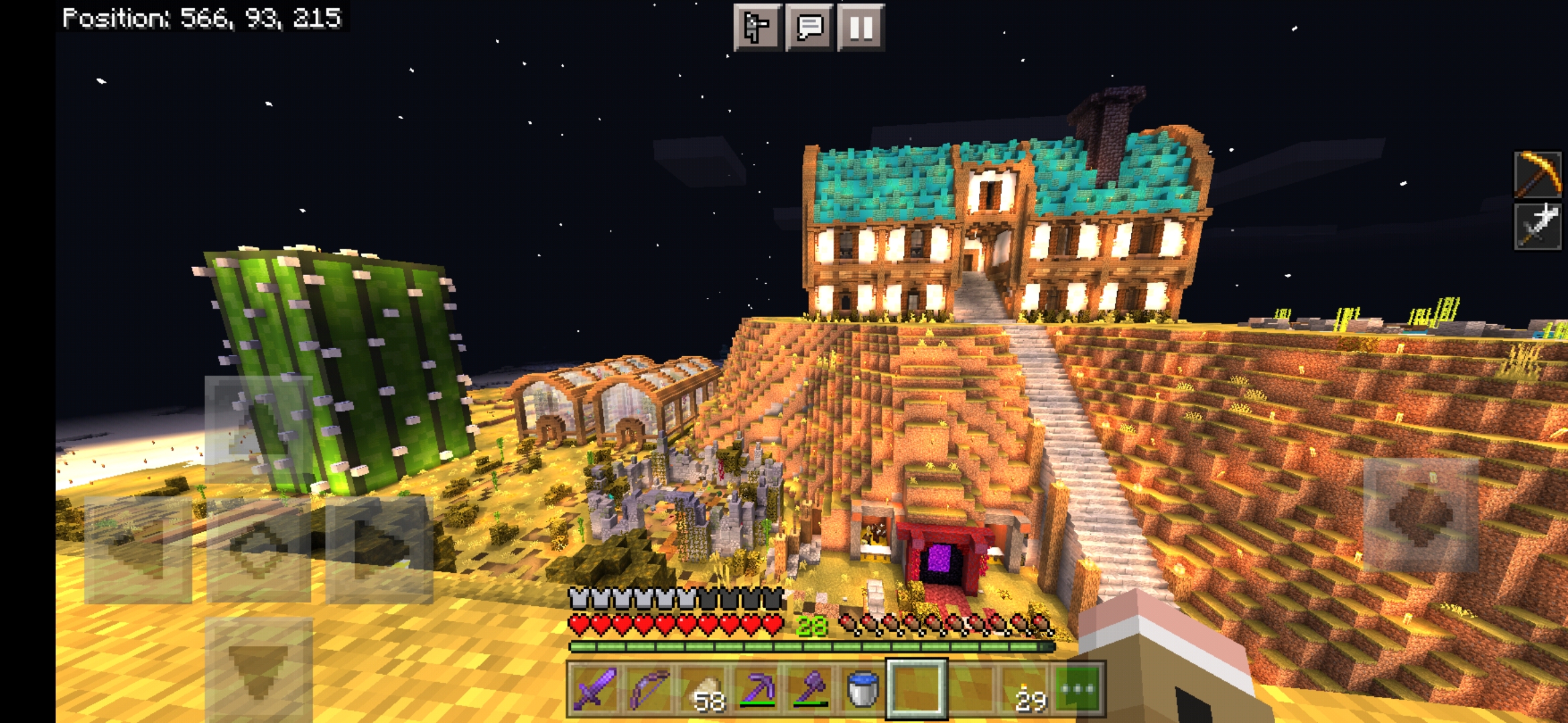 My MCPE survival base with shaders | Scrolller