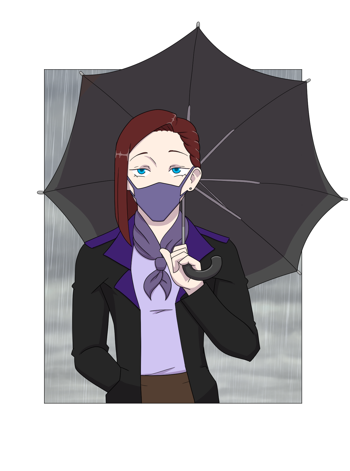 My mercenary OC, Akahiko, enjoying some rain | Scrolller