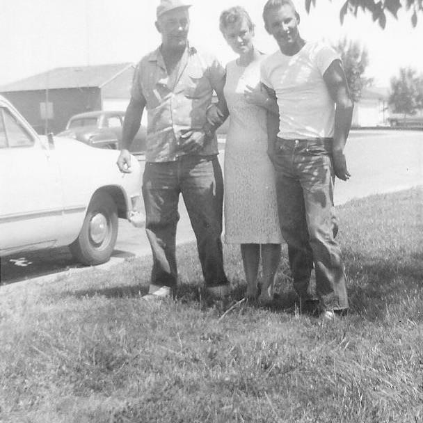 My mom with her dad and boyfriend in 1960. My dad was clearly a greaser | Scrolller