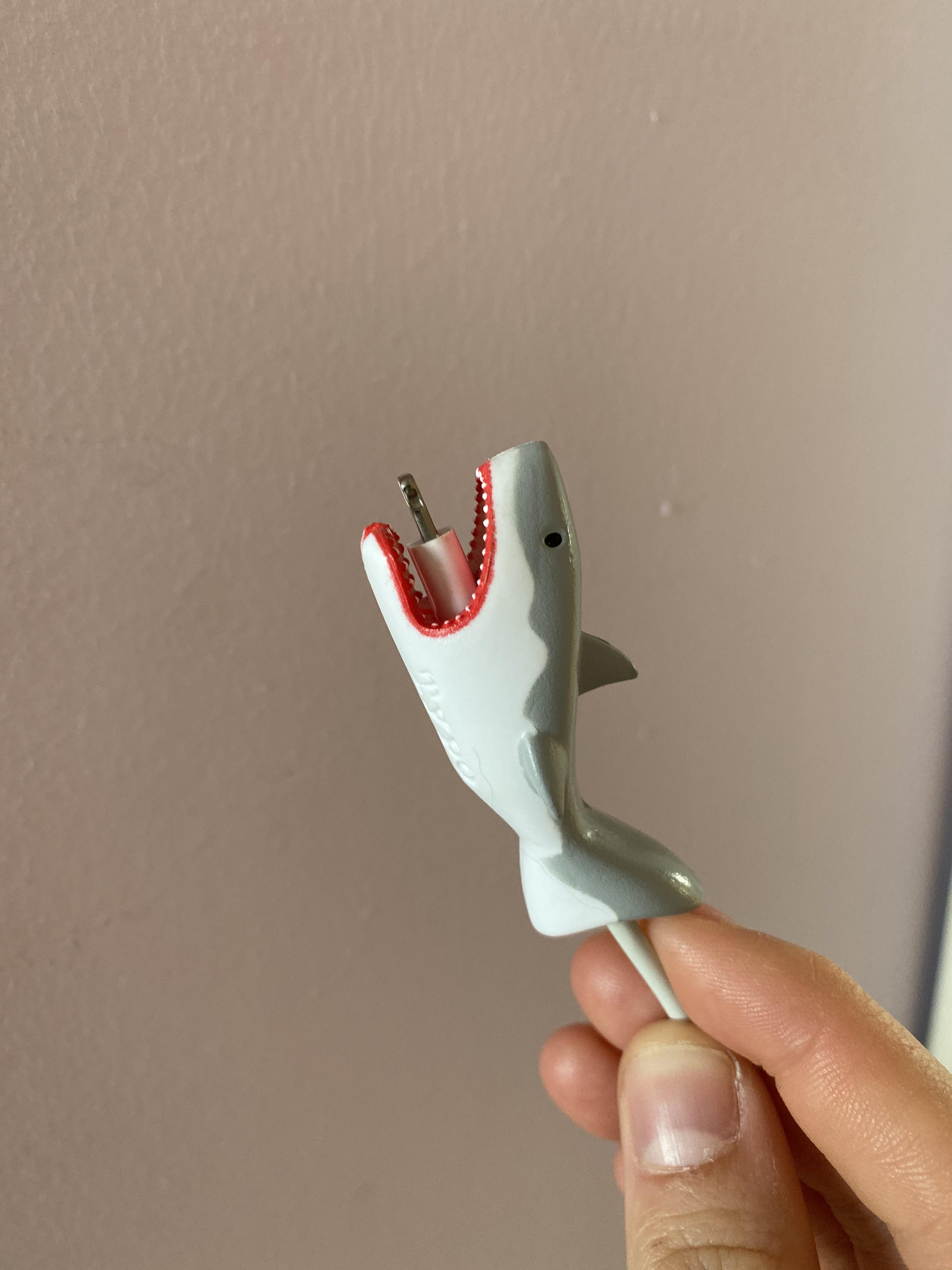 My new cable cover is cute 🦈 | Scrolller