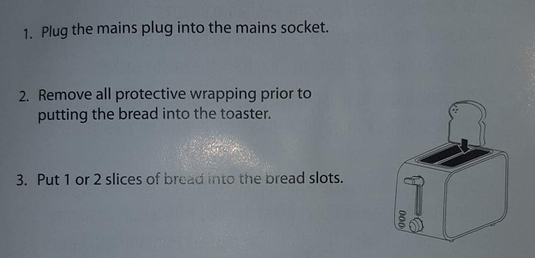 My new Toaster's instruction diagram makes perfect sense | Scrolller