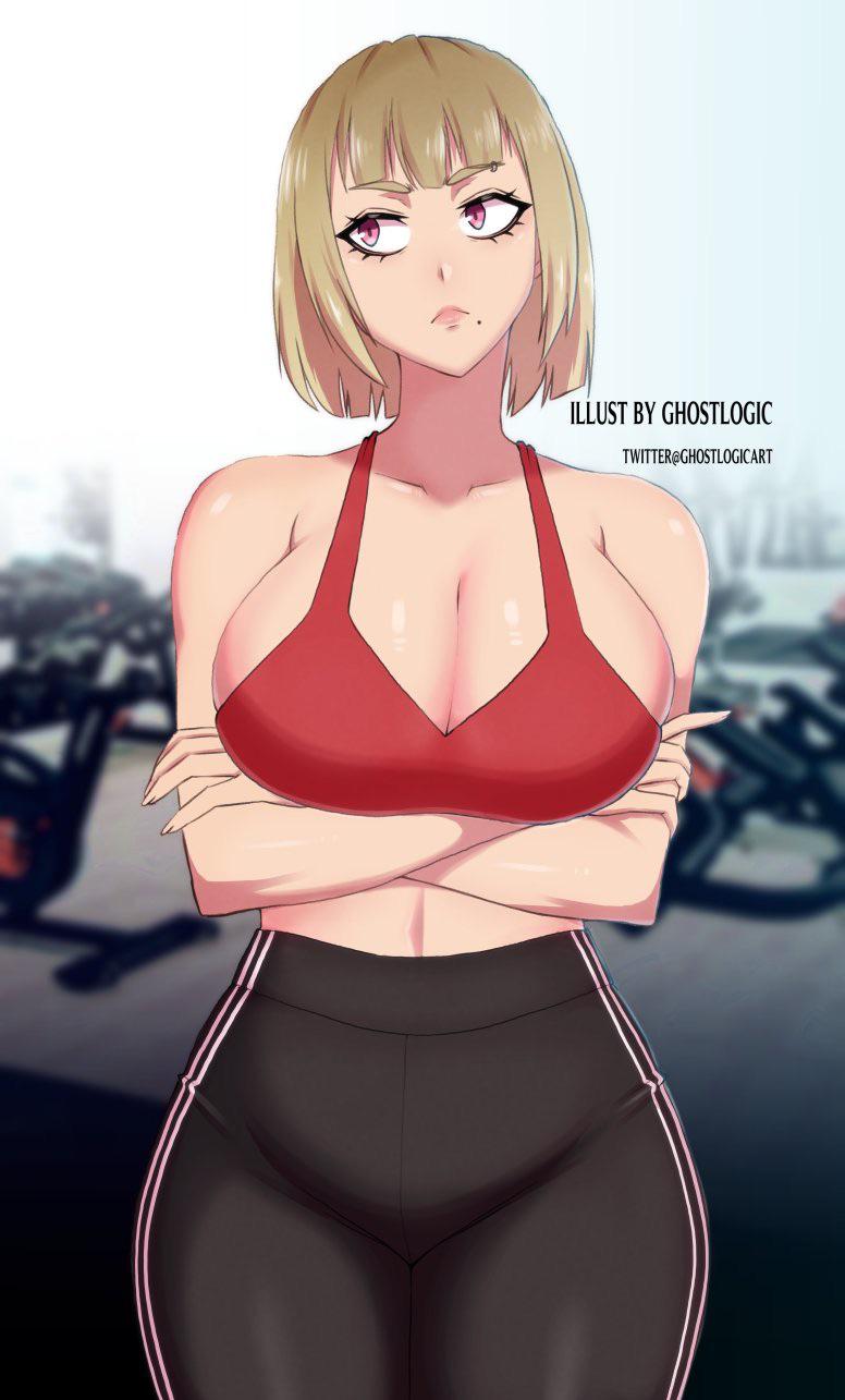 My OC reiya at the gym! Working on my shading ! | Scrolller