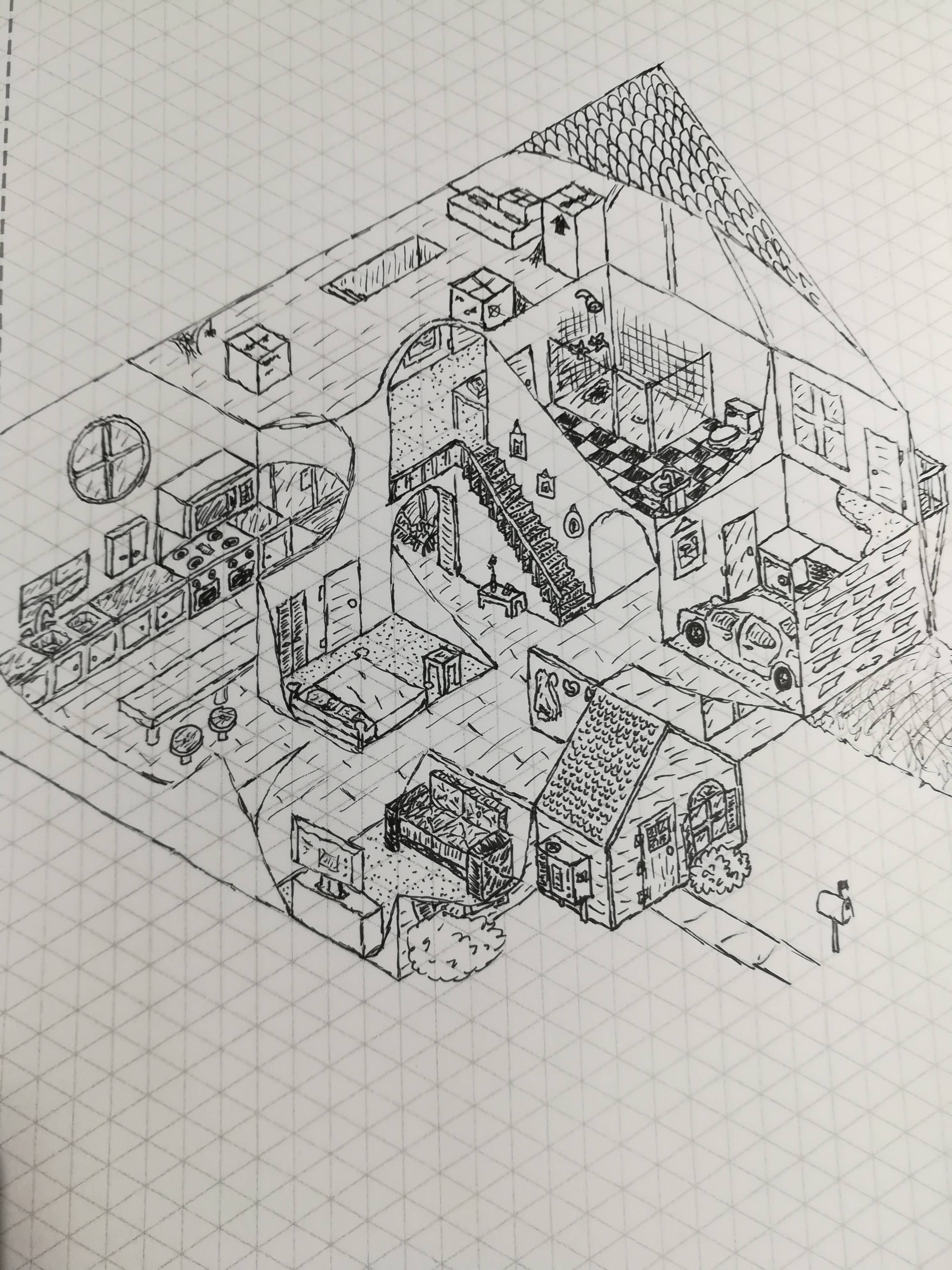 My second doodle on isometric | Scrolller