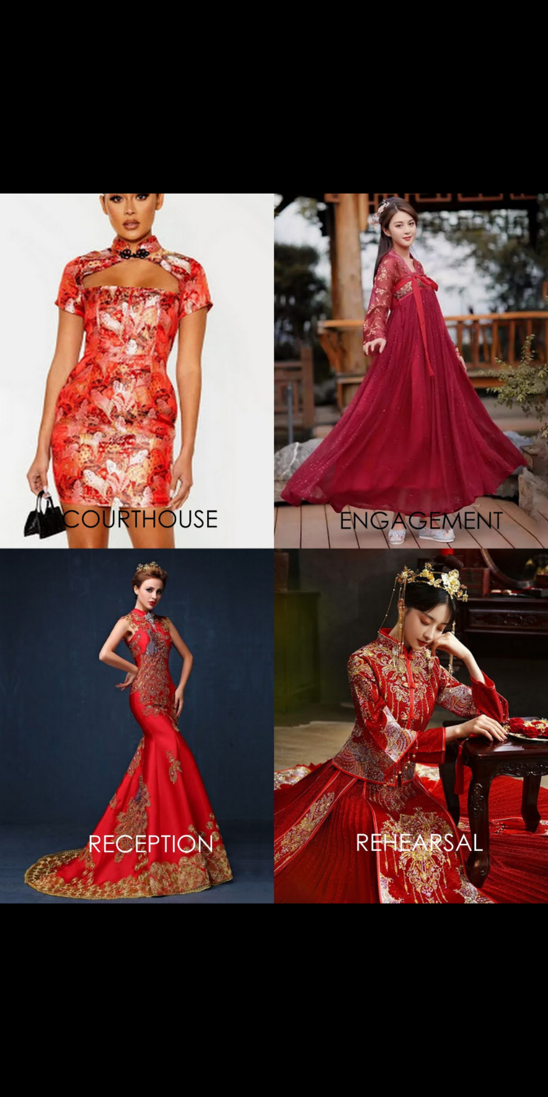My wedding is a hanfu showcase. These are the outfits I wore: qipao, hanfu, cheongsam ...