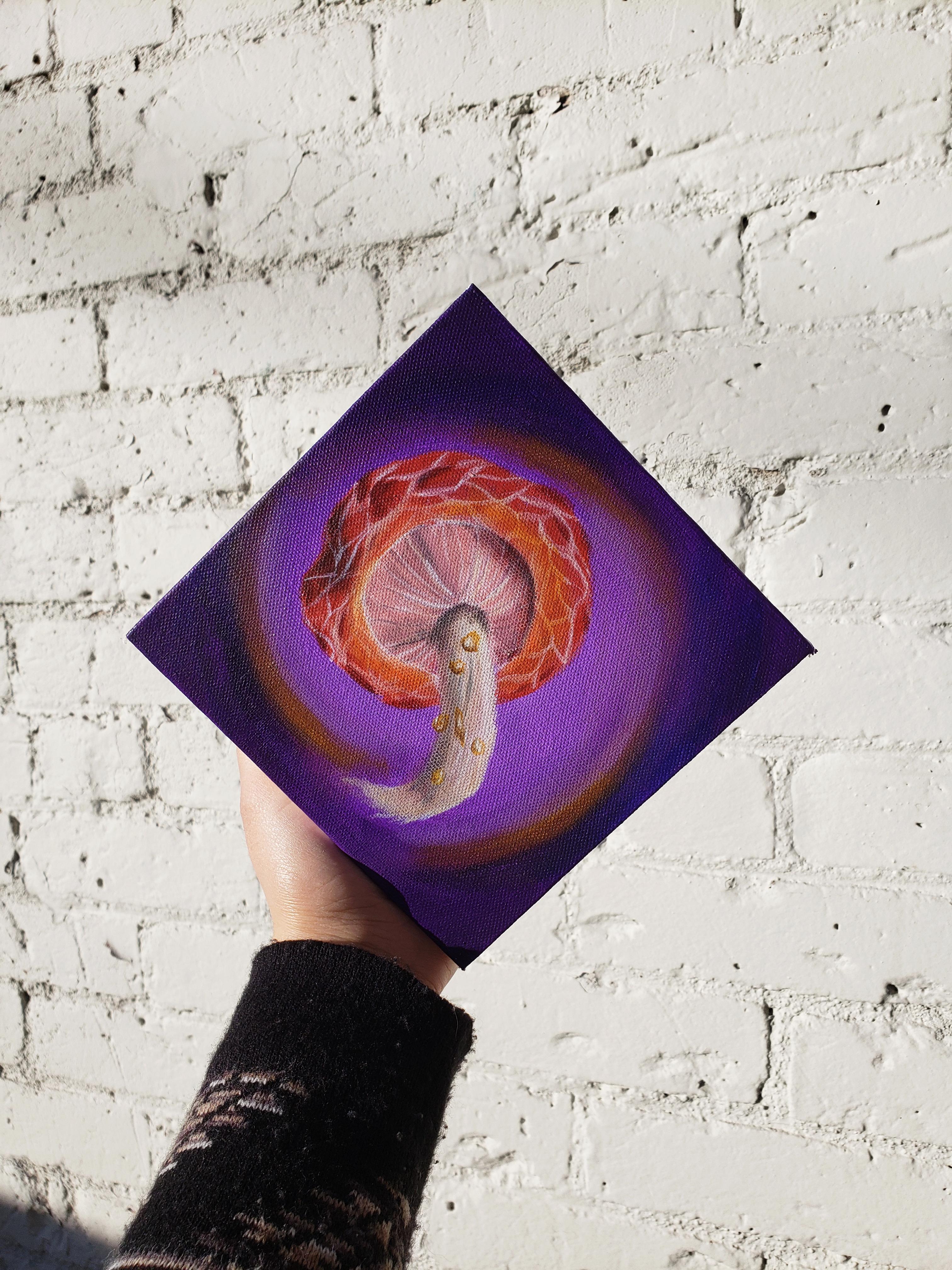 Mycelium connection 🍄💜👽 Acrylic on canvas | Scrolller