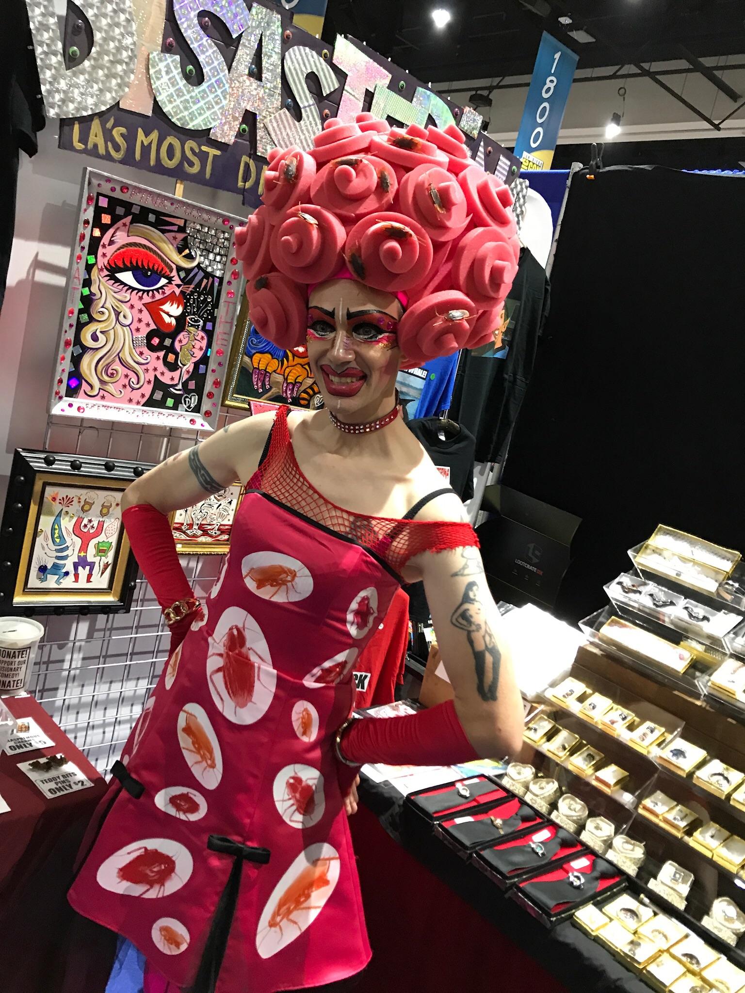 Myself as a Roach Queen in my booth at SDCC. | Scrolller